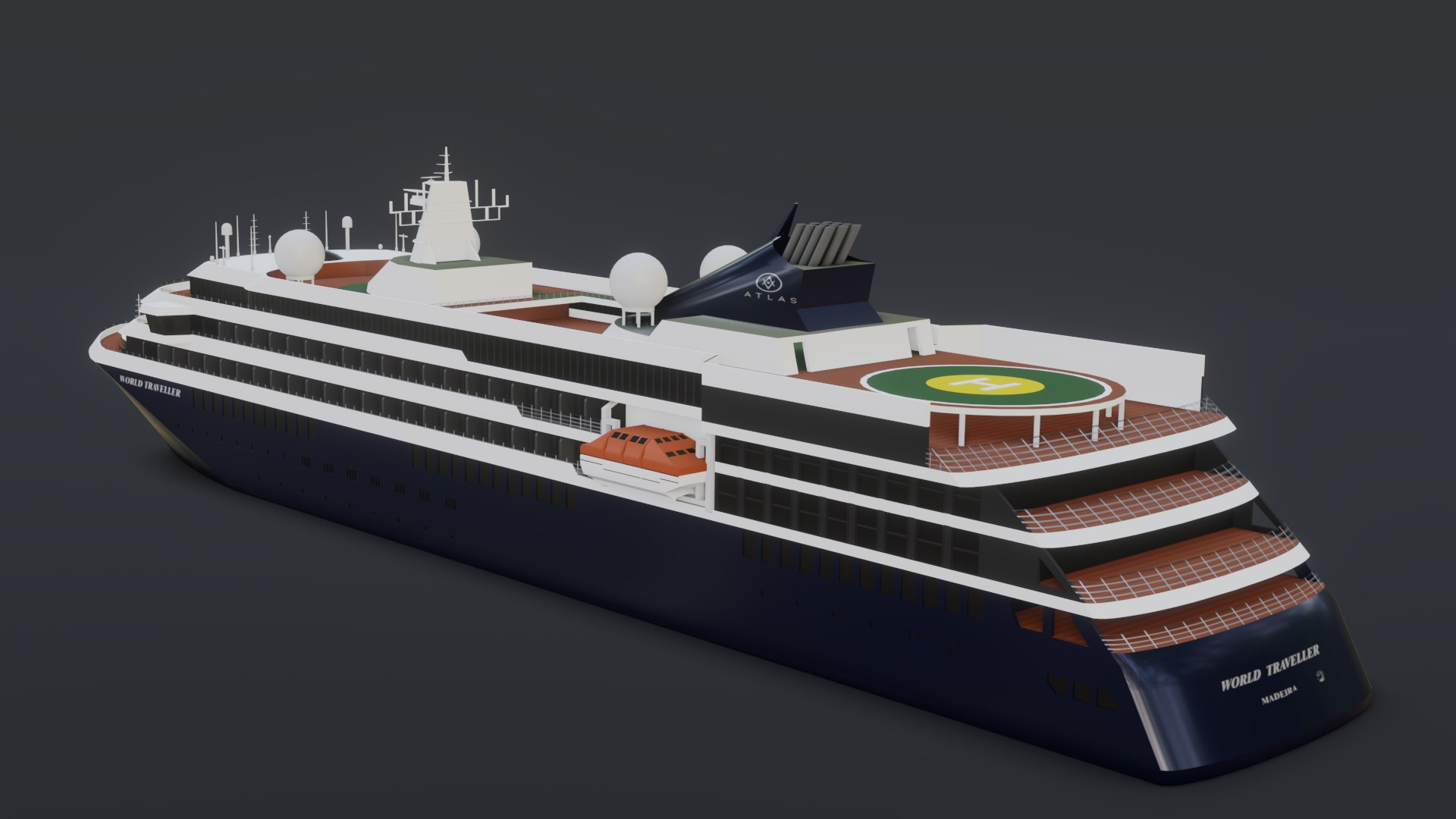 World Traveller - Mystic Cruises 3D model - TurboSquid 2163827