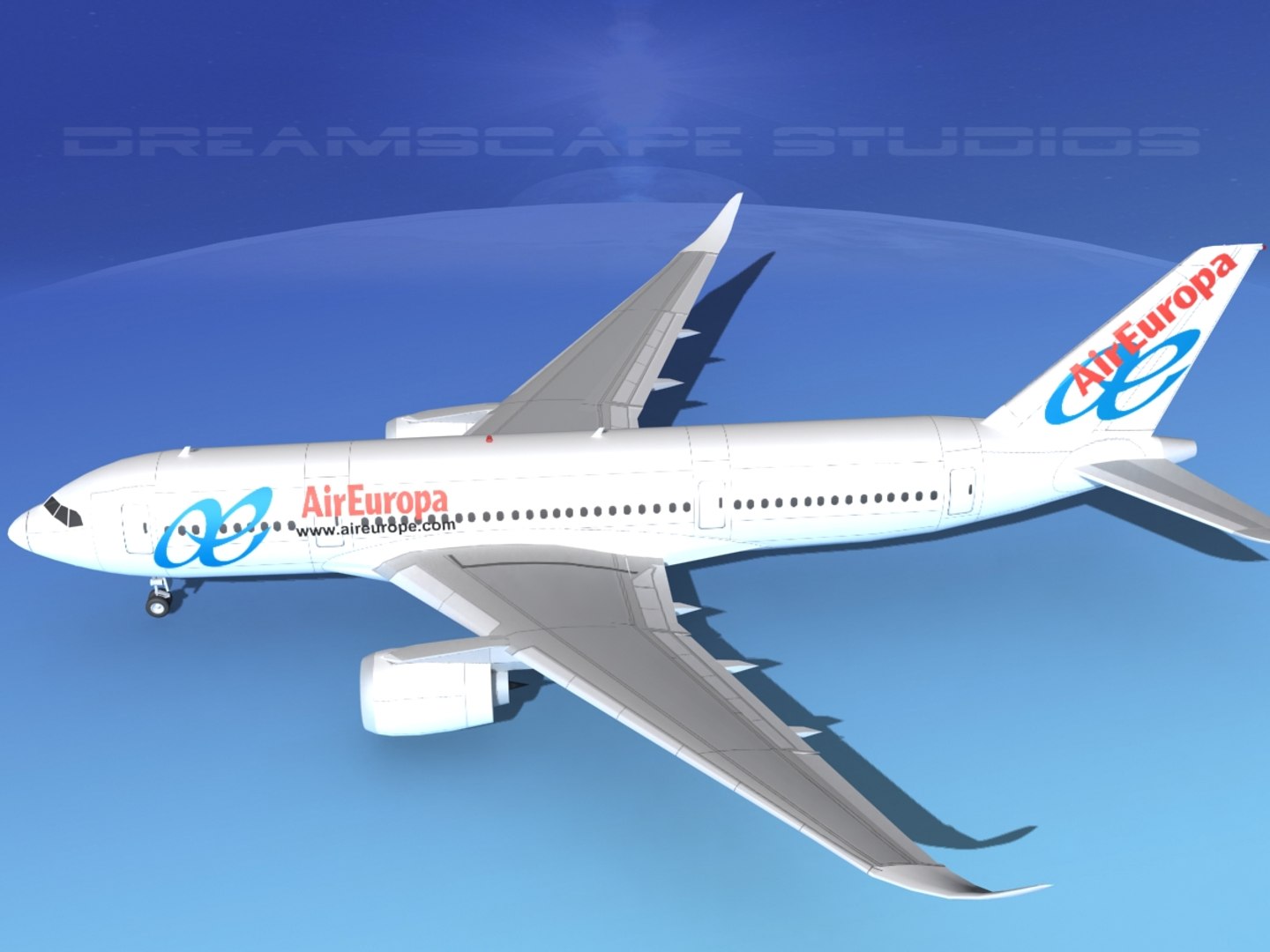 airbus a350 3d model