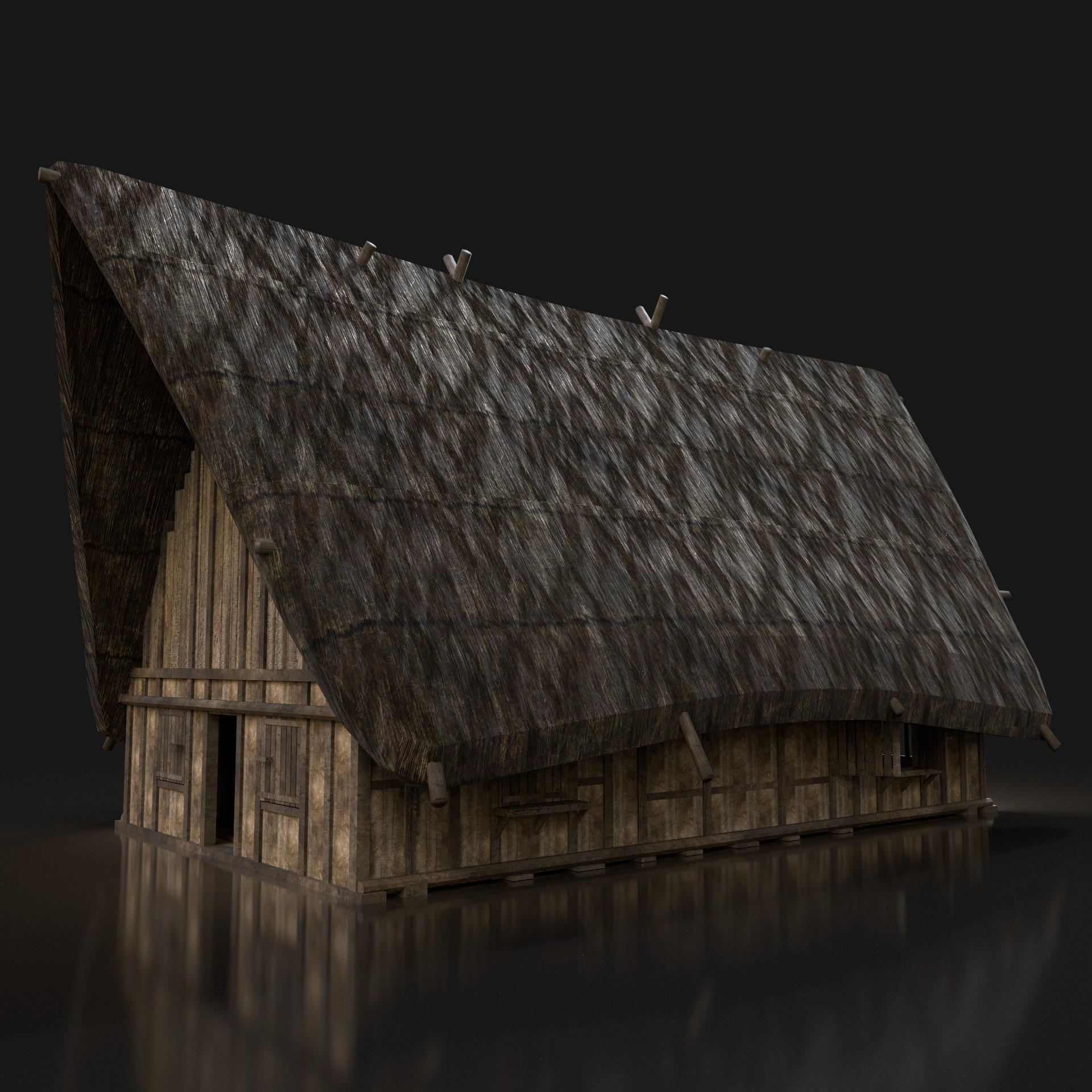 Thatched cottage - 3D model - TurboSquid 1483442