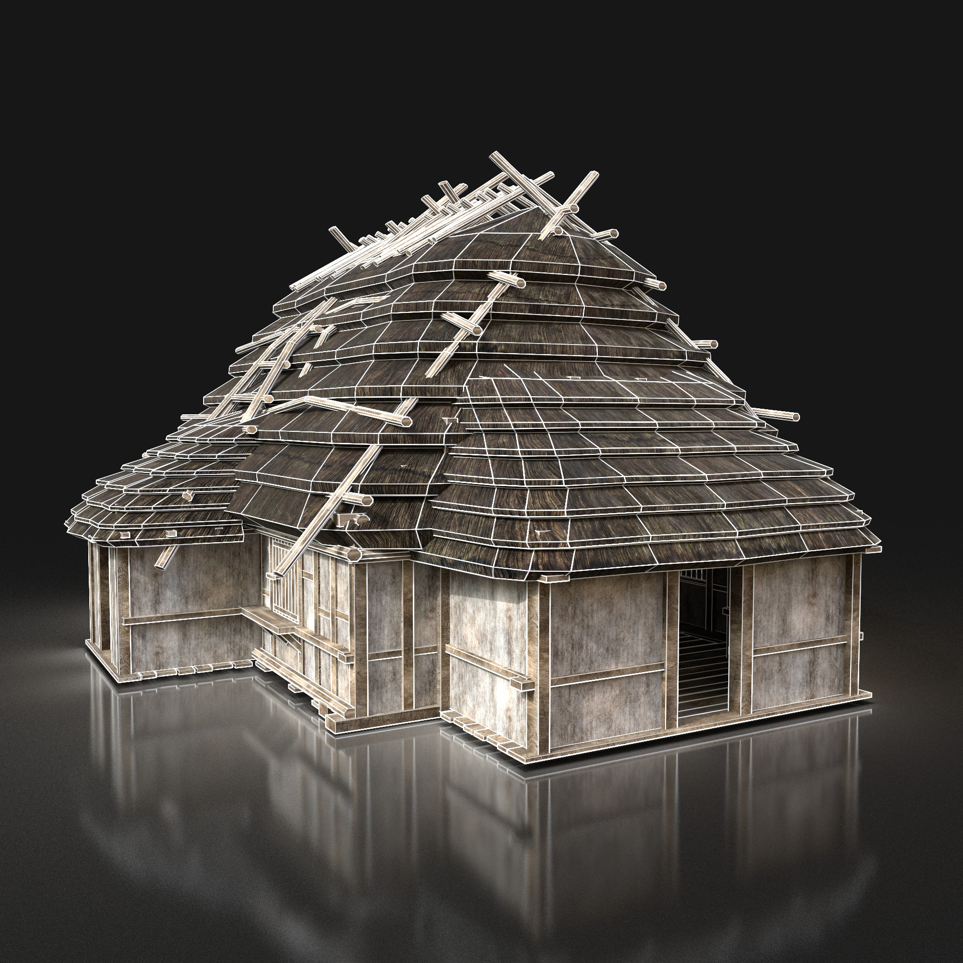 Thatched cottage - 3D model - TurboSquid 1483442