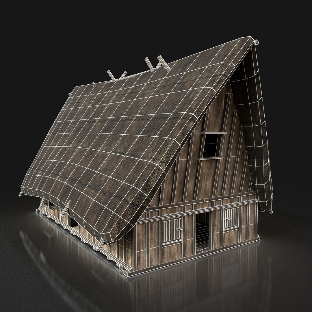 Thatched cottage - 3D model - TurboSquid 1483442