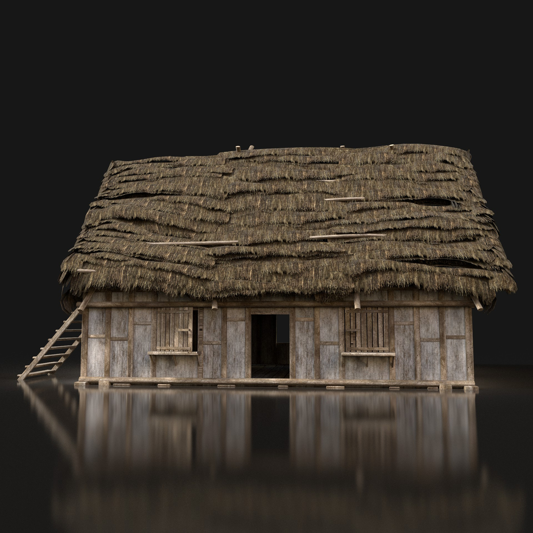 Thatched cottage - 3D model - TurboSquid 1483442