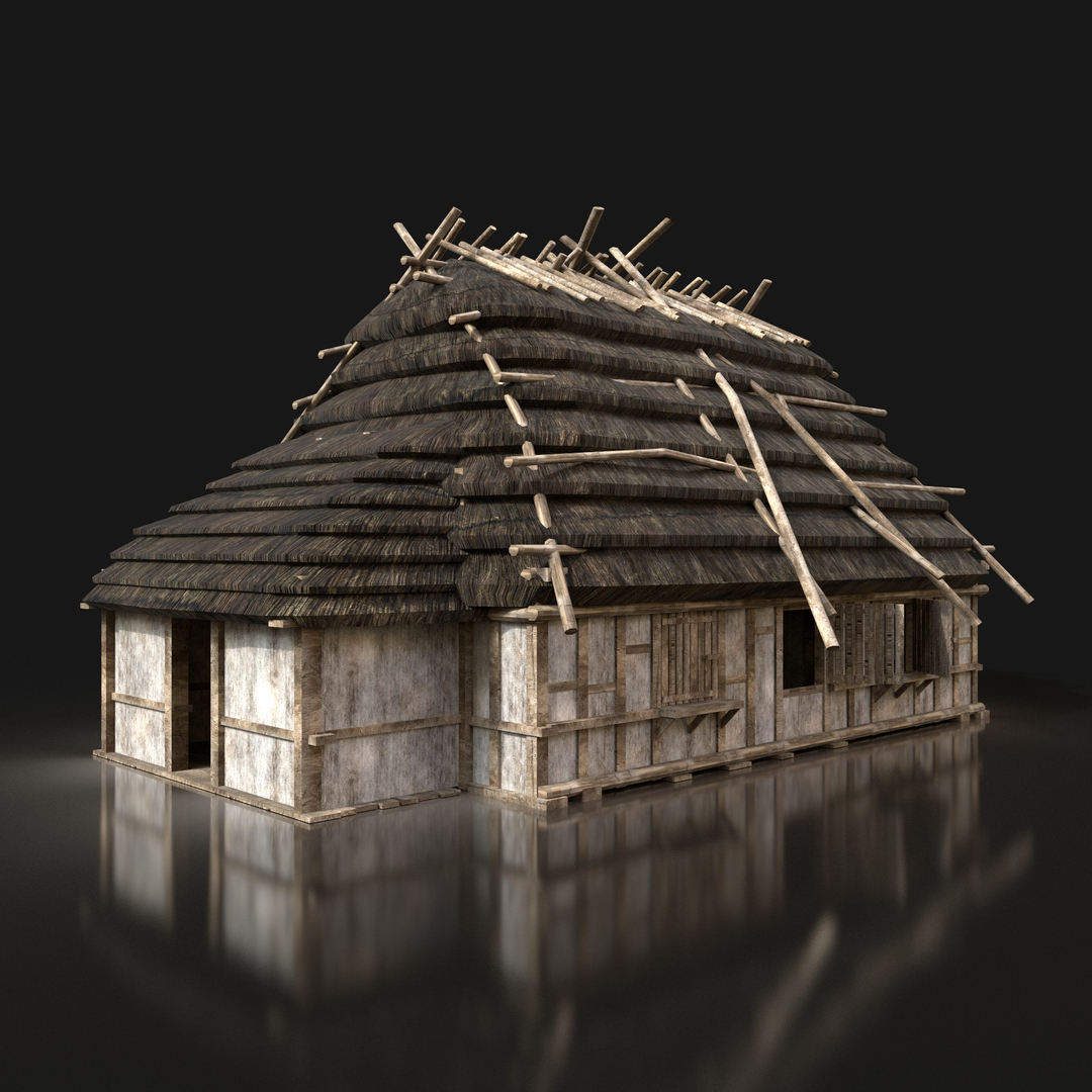 Thatched cottage - 3D model - TurboSquid 1483442