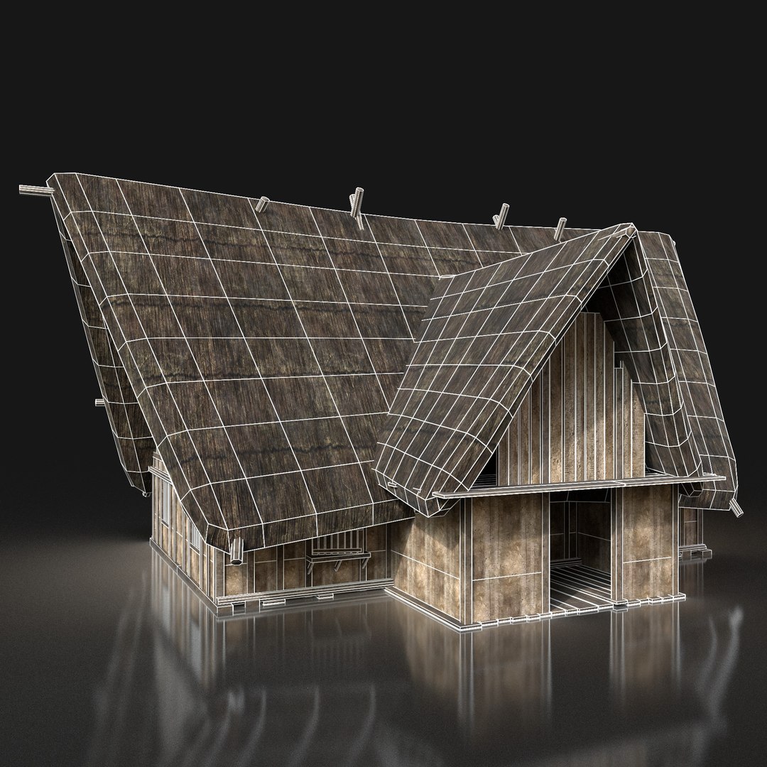 Thatched cottage - 3D model - TurboSquid 1483442