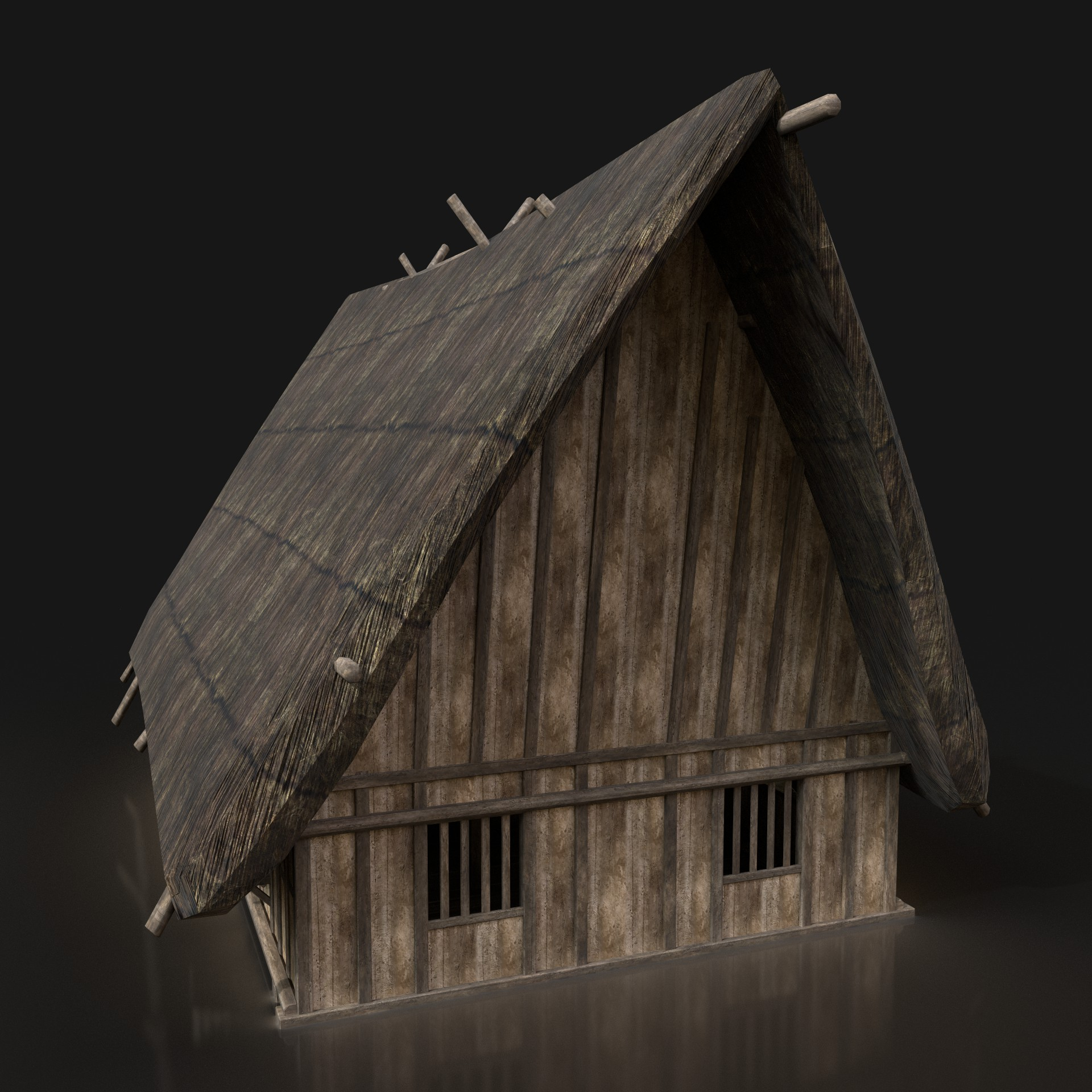 Thatched cottage - 3D model - TurboSquid 1483442