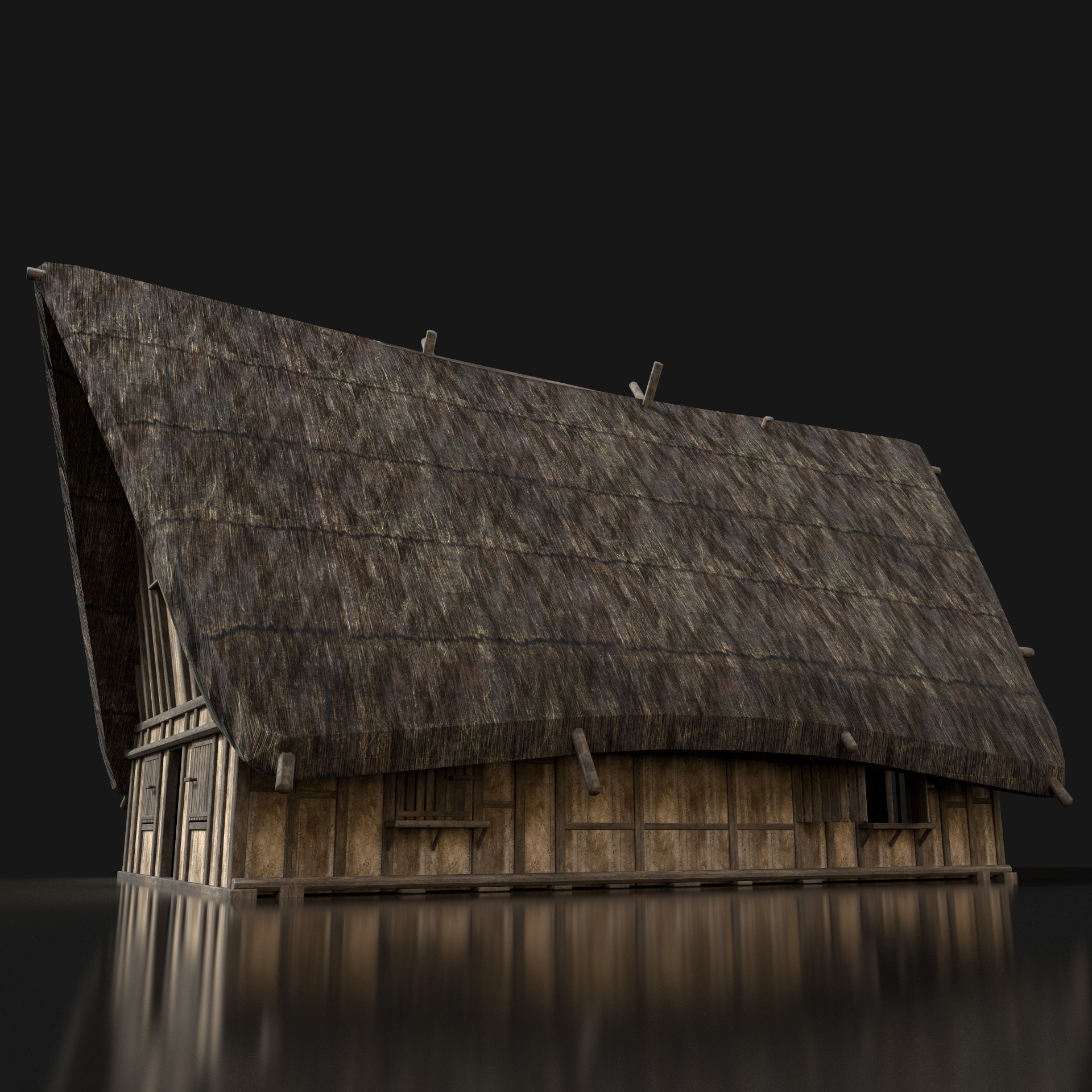 Thatched cottage - 3D model - TurboSquid 1483442