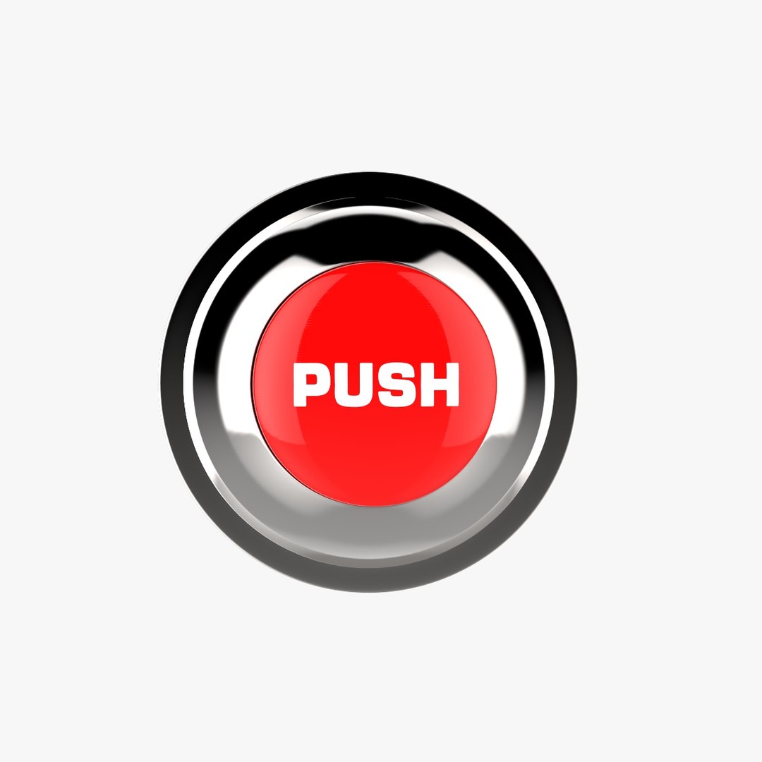 3d Push Button Red