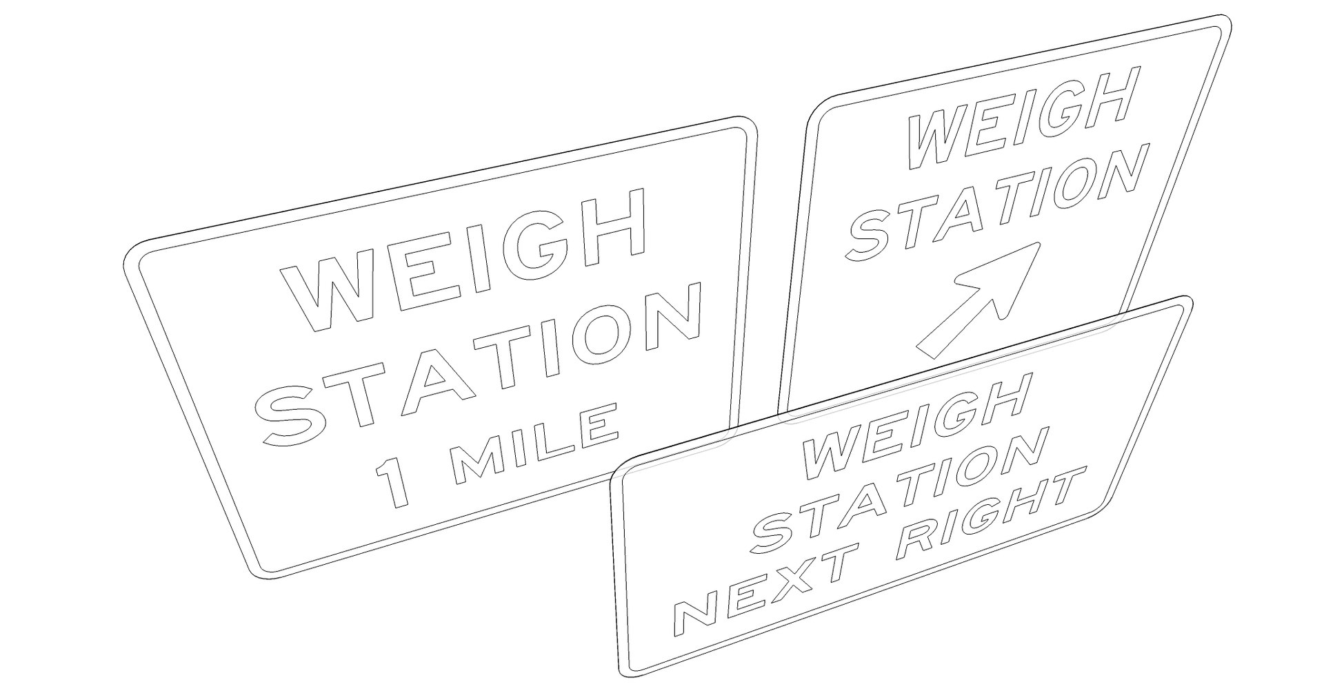 Road Sign R13 Series 3D Model - TurboSquid 1383197