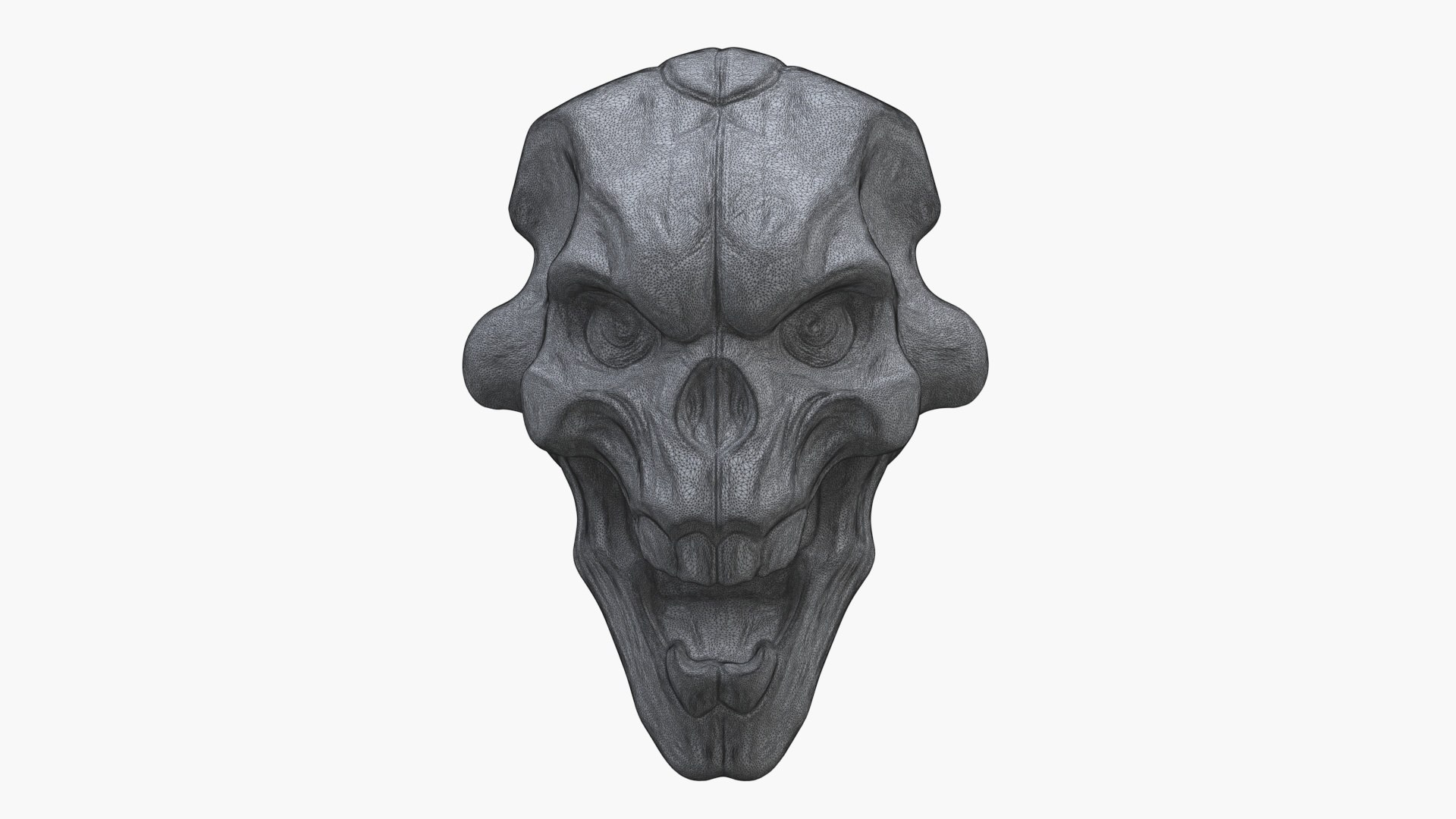 3D Model 4 Monster Skull Reliefs Collection 4 - TurboSquid 2287129