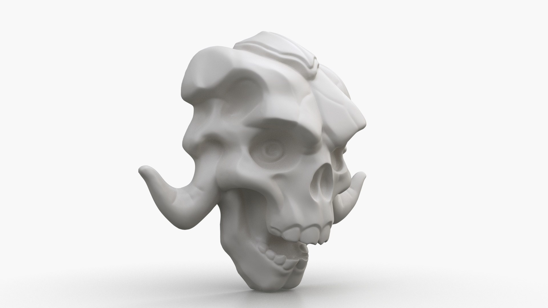 3D Model 4 Monster Skull Reliefs Collection 4 - TurboSquid 2287129
