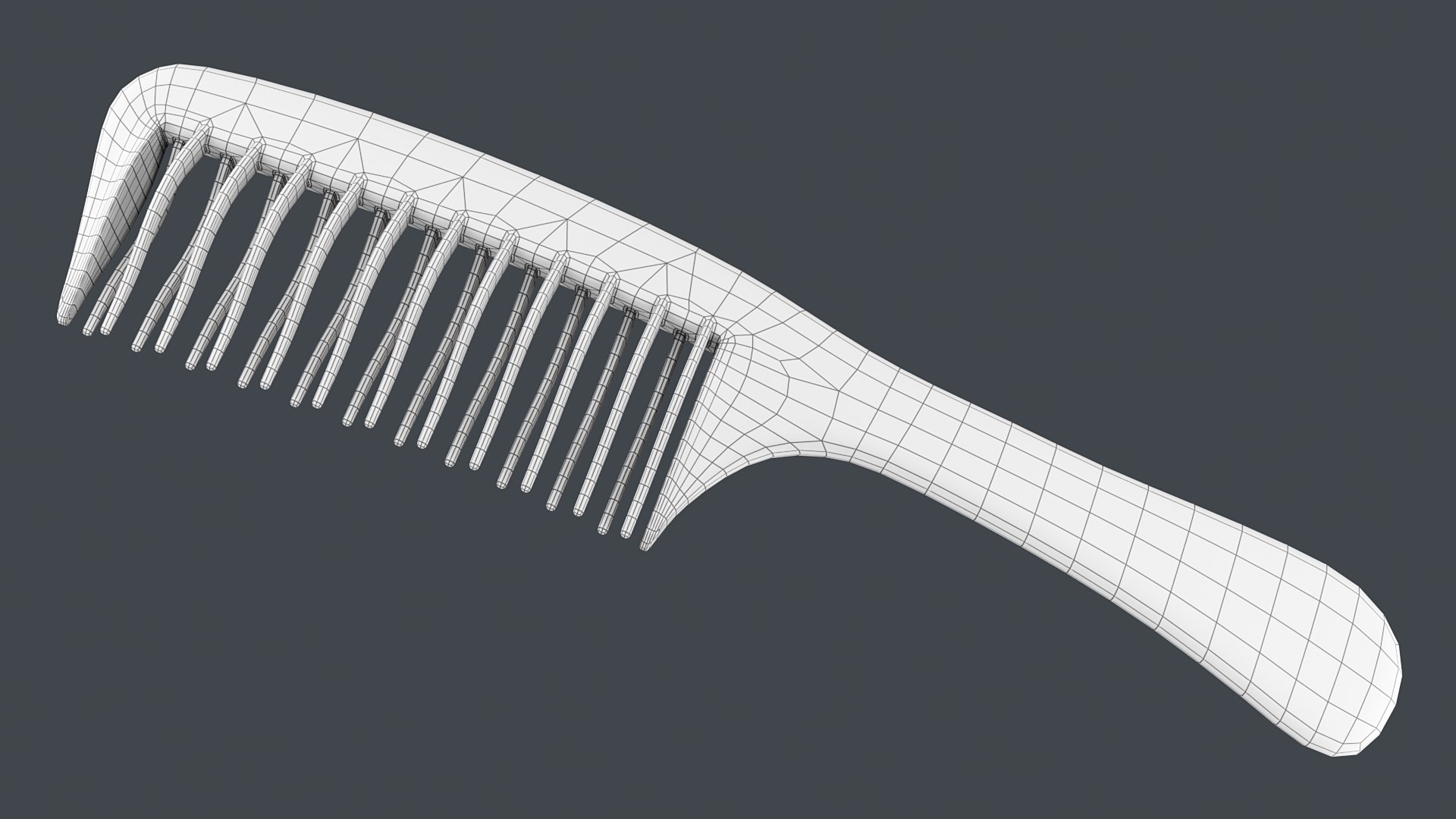 3D Wide Tooth Comb - TurboSquid 1922304