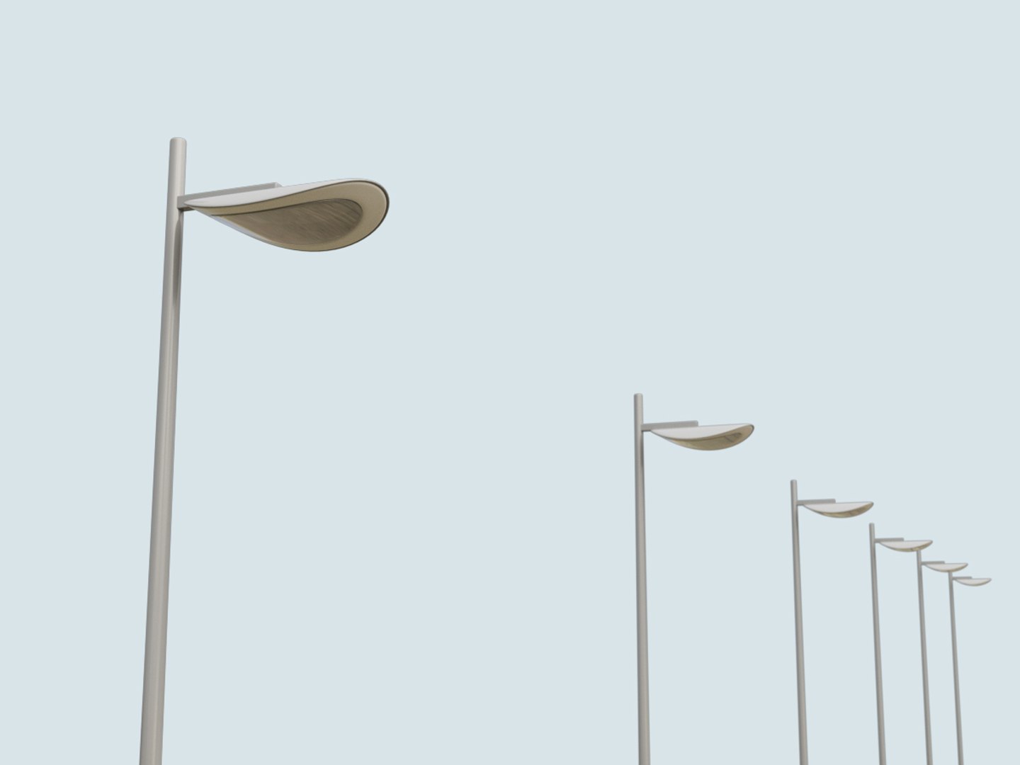3d Model Of Modern Street Light