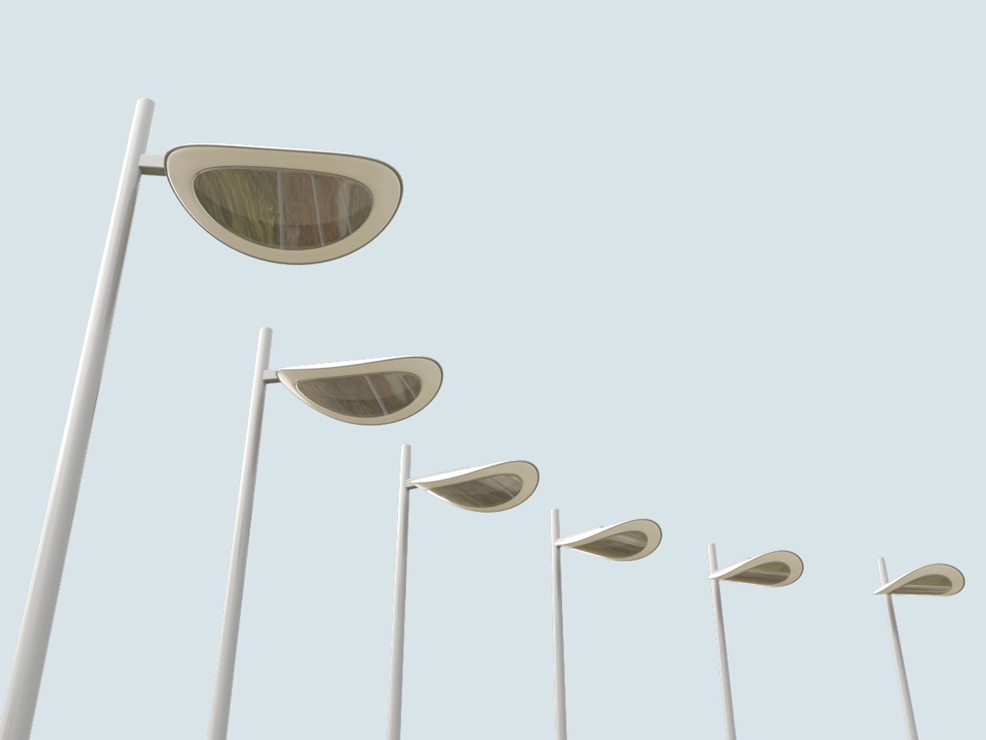 3d Model Of Modern Street Light