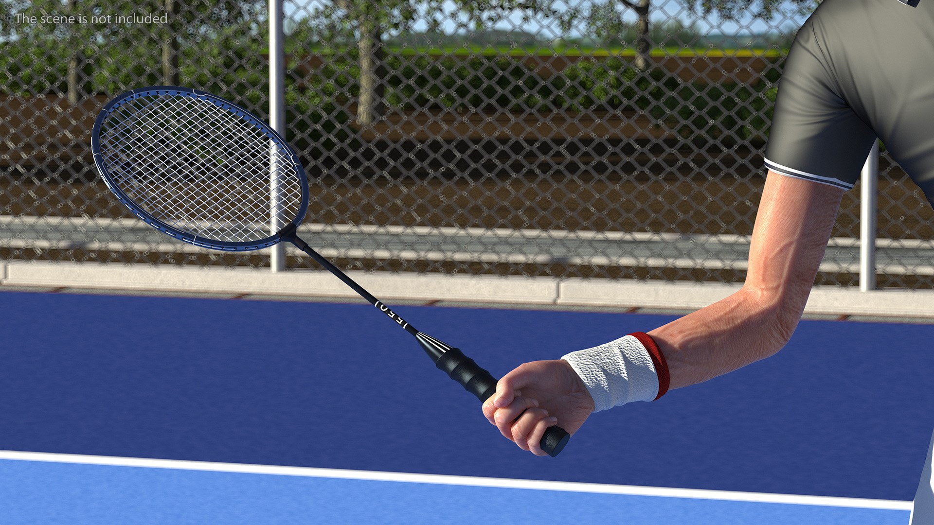 Professional Carbon Fiber Badminton Racket 3D - TurboSquid 2145489