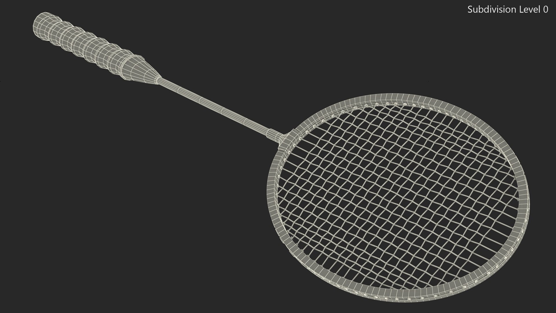 Professional Carbon Fiber Badminton Racket 3D - TurboSquid 2145489