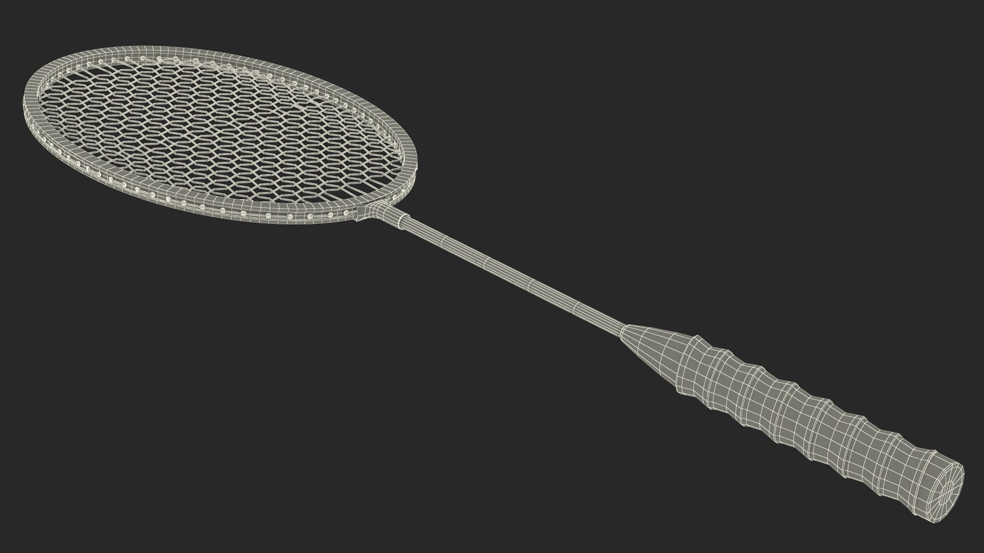 Professional Carbon Fiber Badminton Racket 3D - TurboSquid 2145489