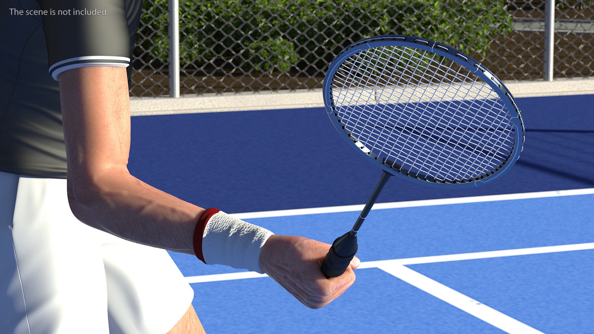 Professional Carbon Fiber Badminton Racket 3D - TurboSquid 2145489
