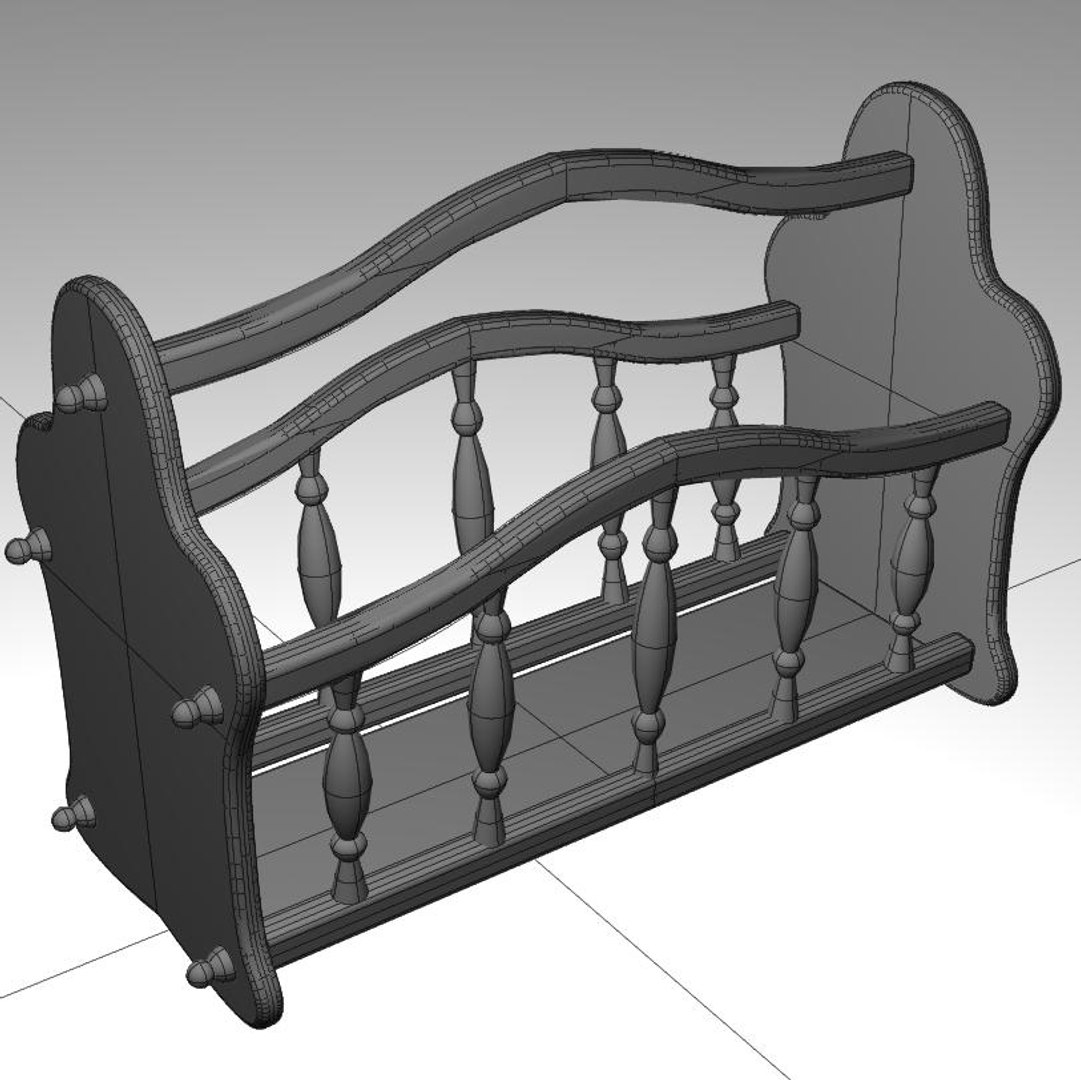 Magazine Rack 3d Model