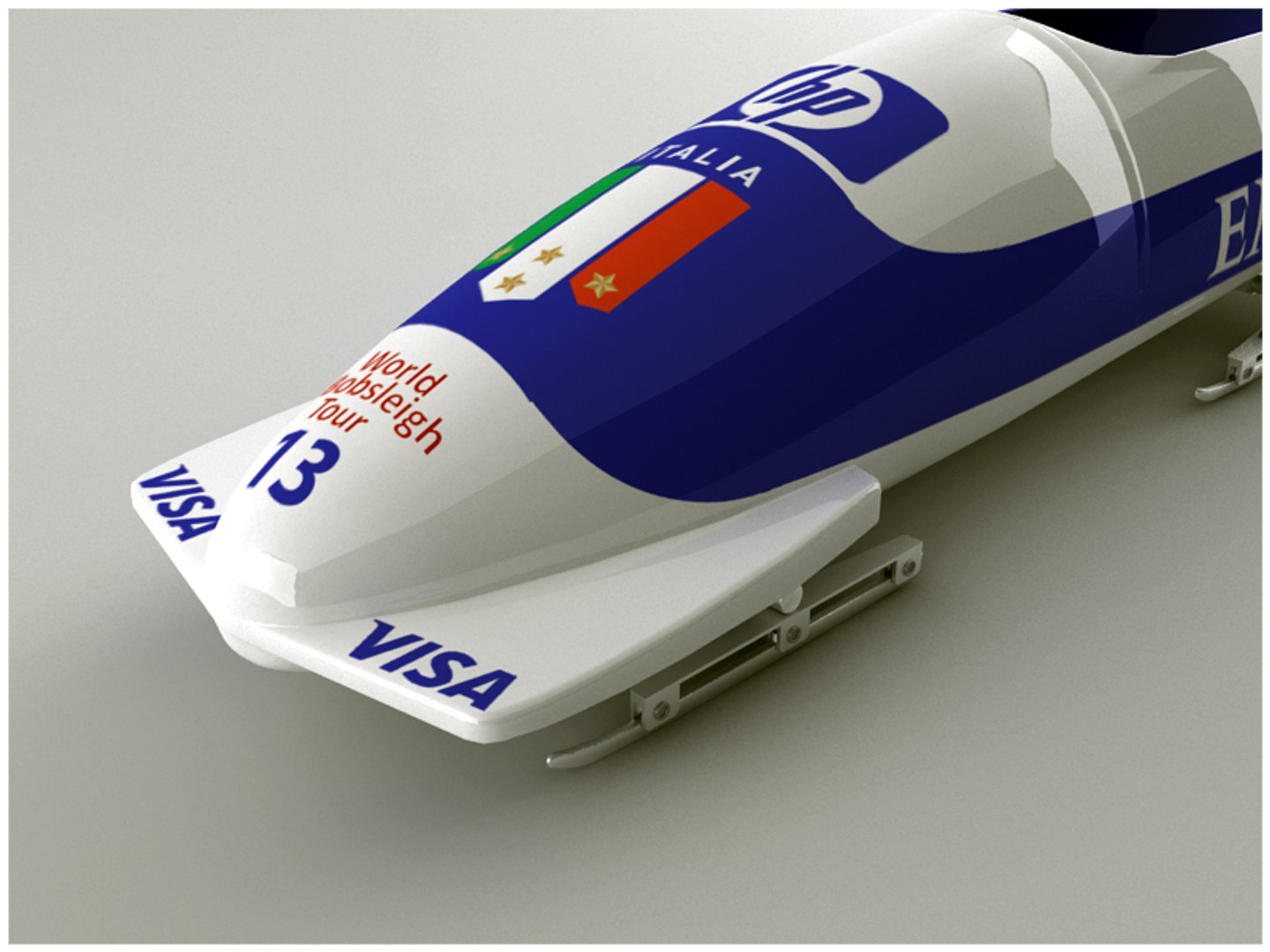 3d Bobsleigh Sled - Italy