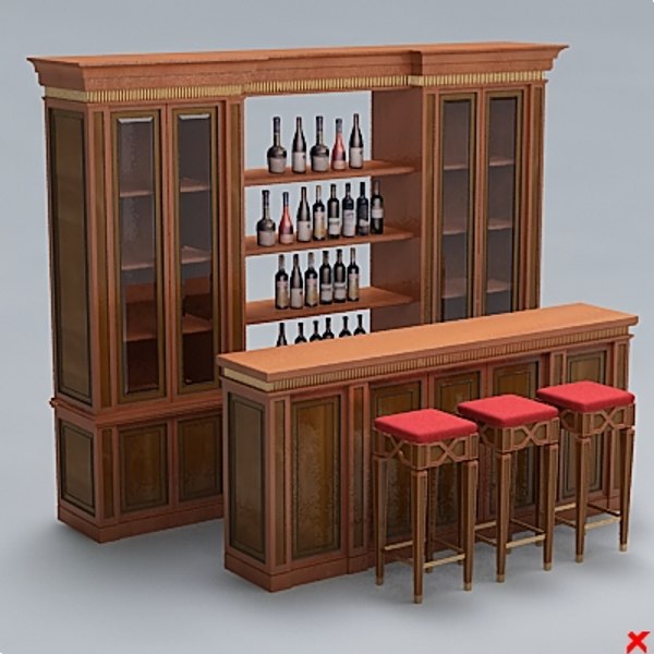 bar counter 3d model