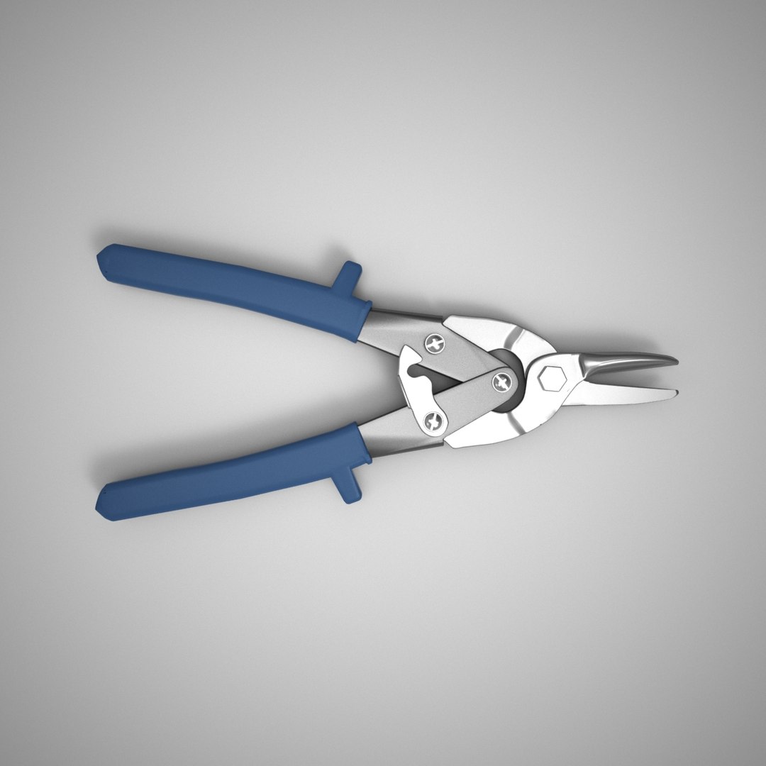 3d Model Snips Metal Cutting