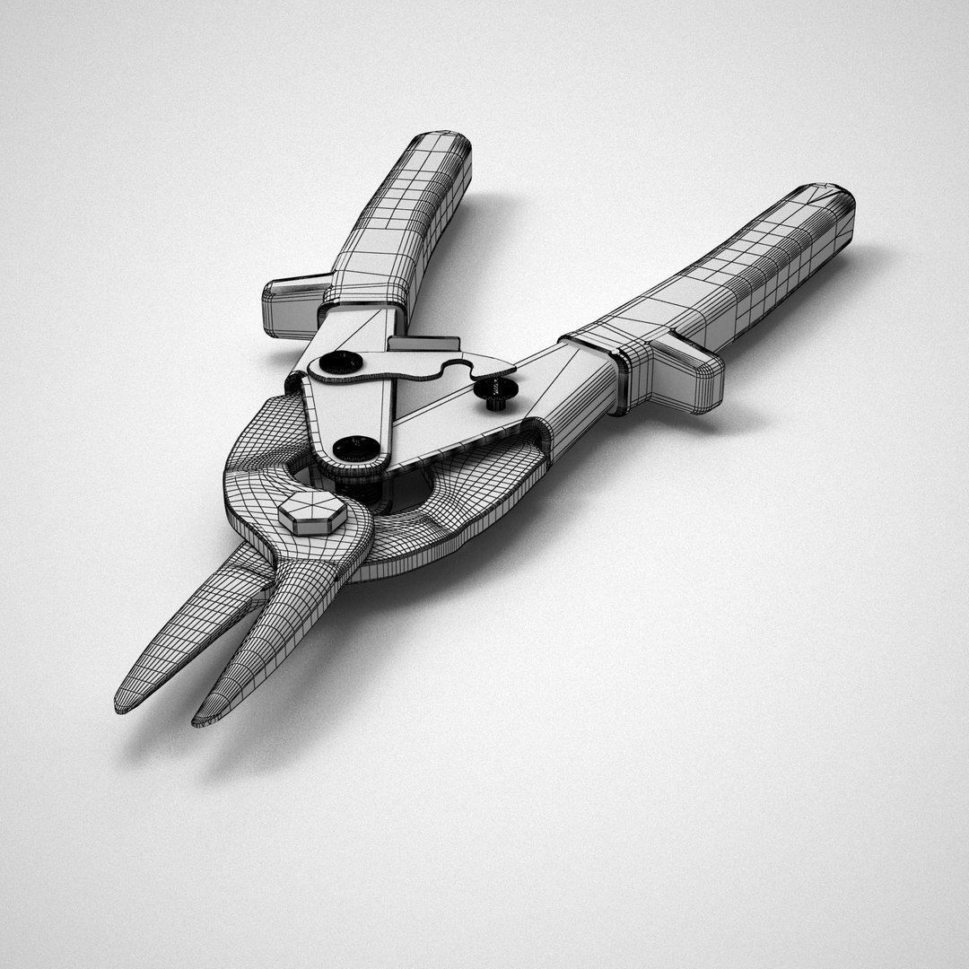 3d Model Snips Metal Cutting