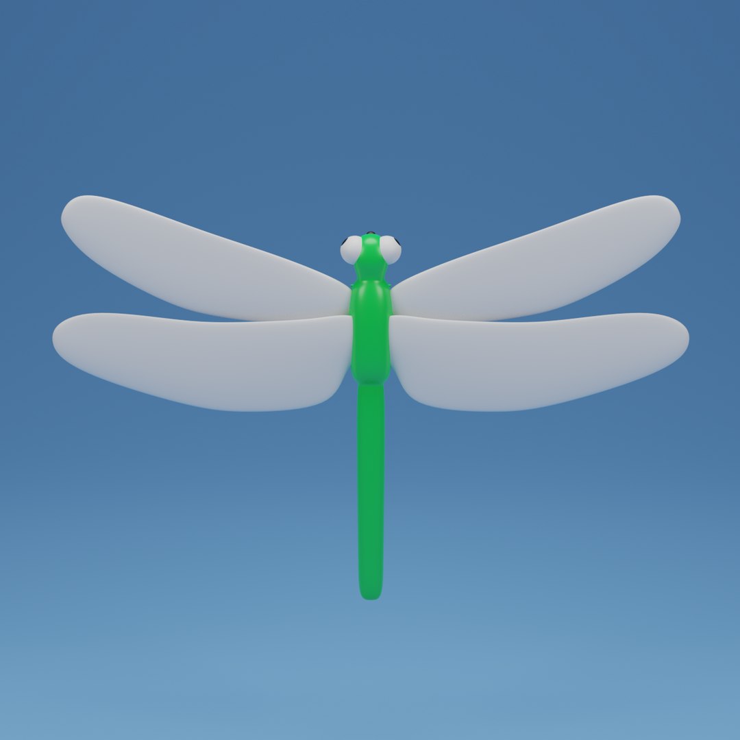 3D Cartoon Cute Dragonfly Toy - TurboSquid 1943116