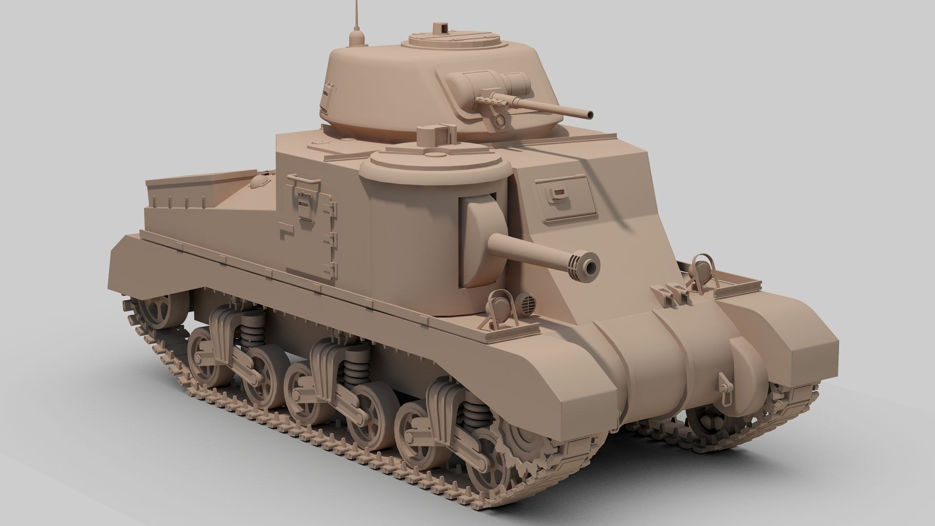 3D M3 Grant Tank - TurboSquid 1976607