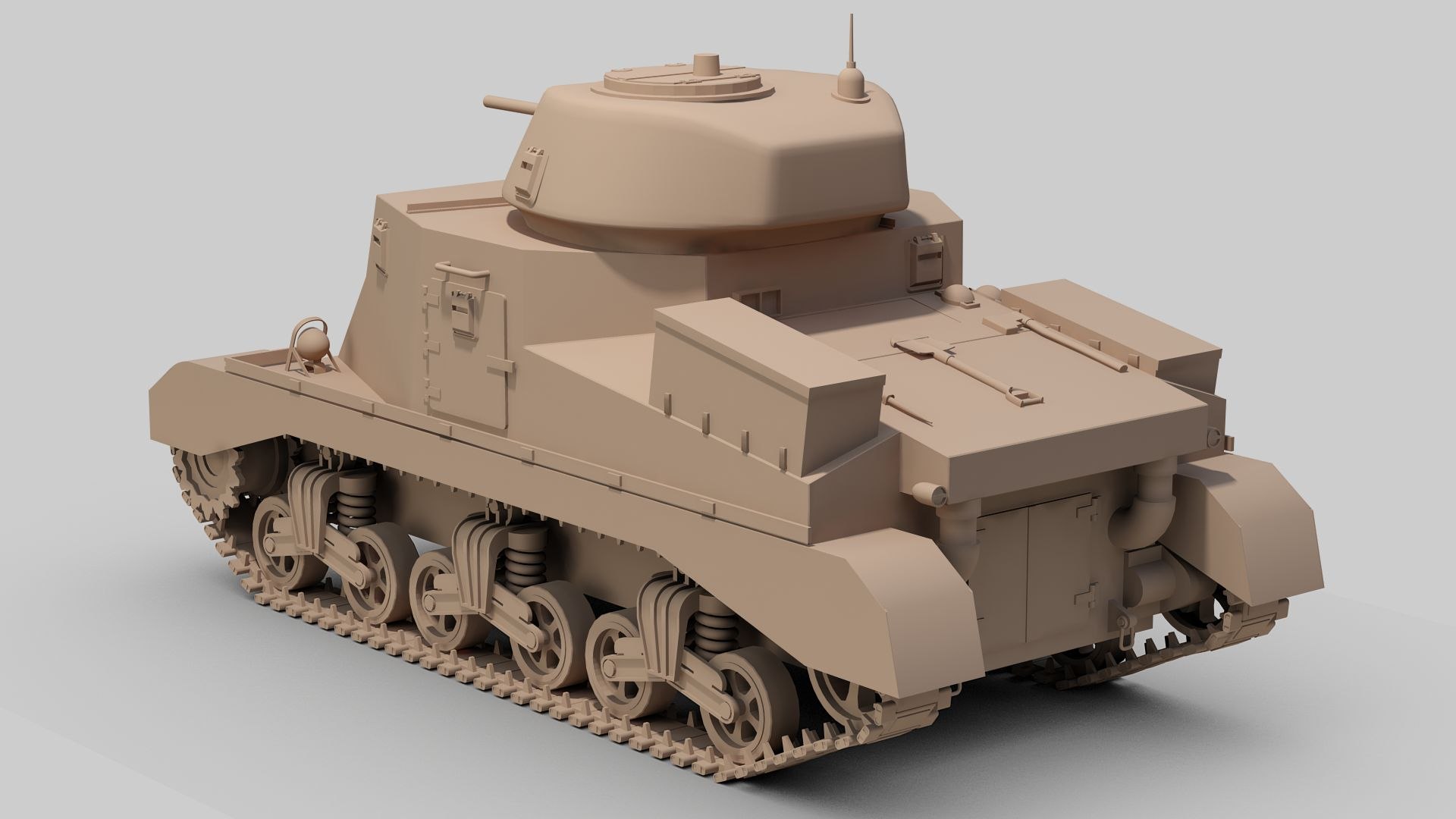 3D M3 Grant Tank - TurboSquid 1976607