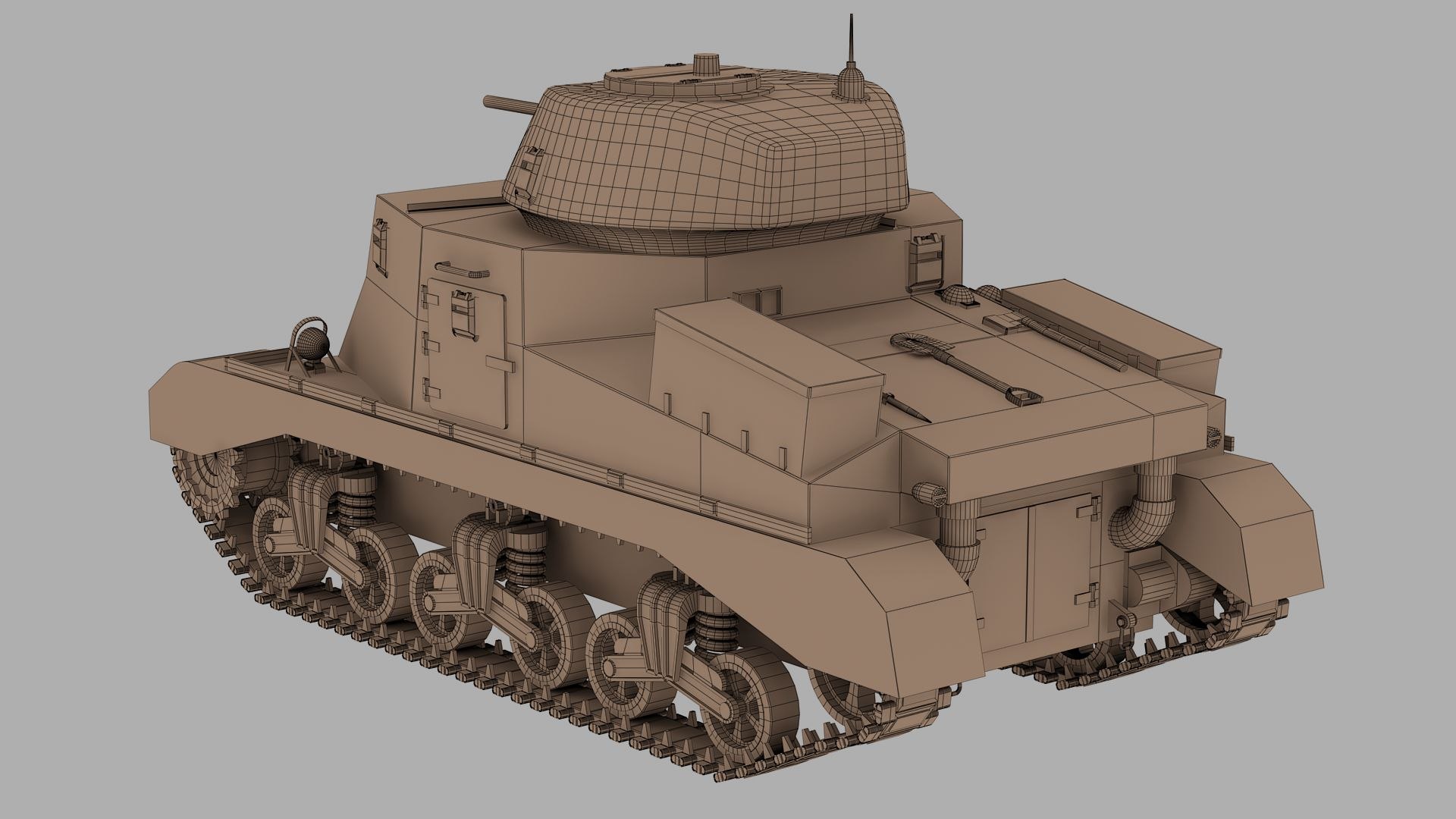 3D M3 Grant Tank - TurboSquid 1976607