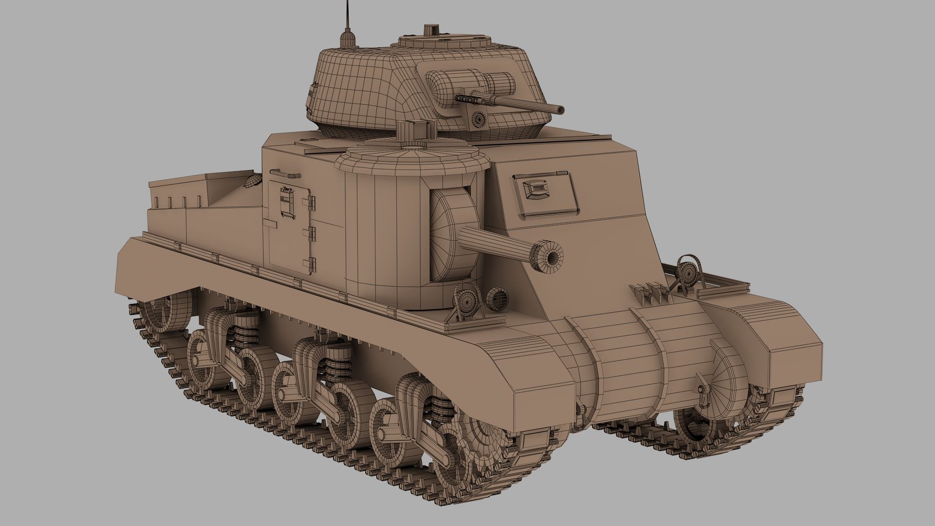 3D M3 Grant Tank - TurboSquid 1976607
