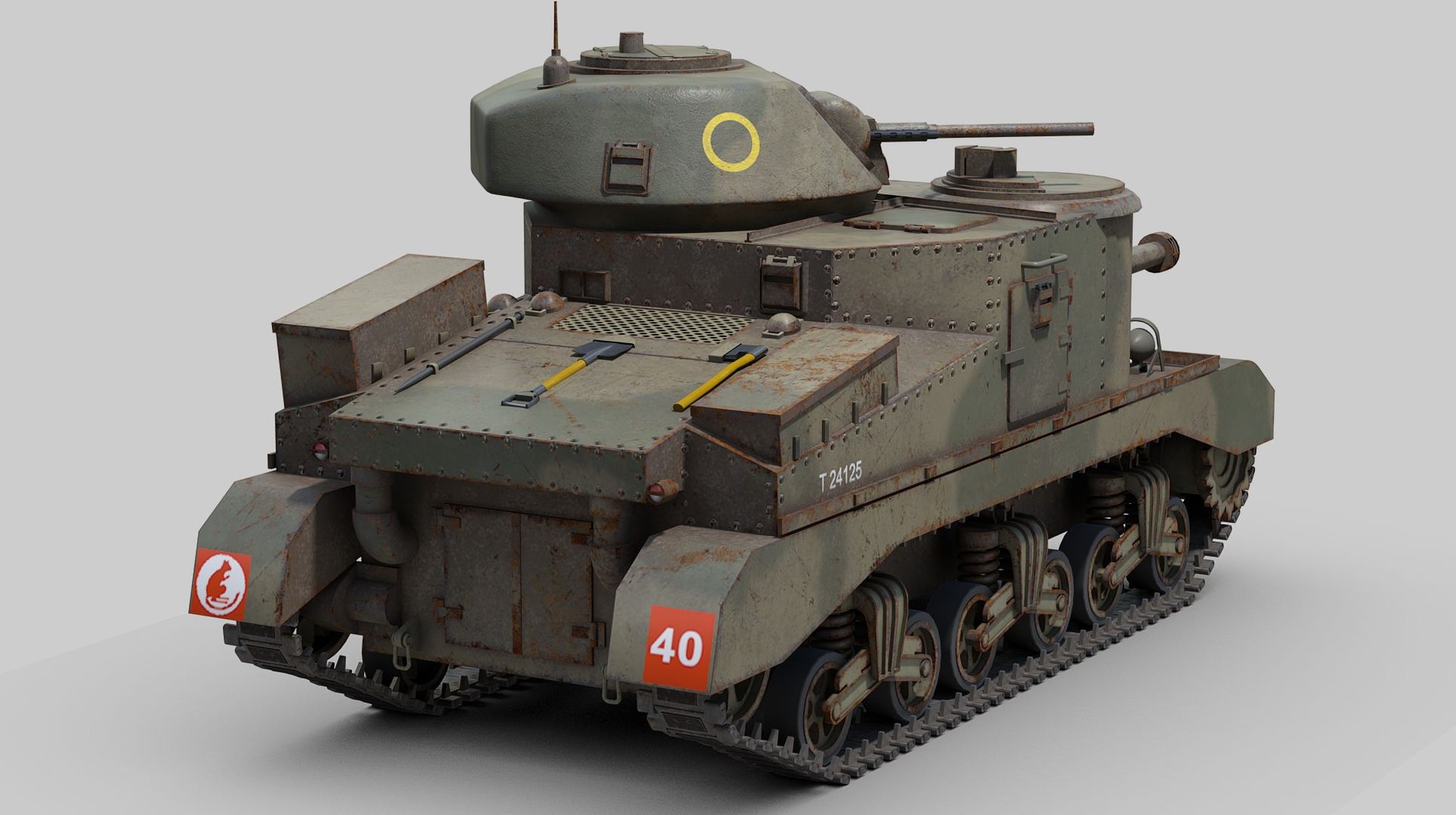 3D M3 Grant Tank - TurboSquid 1976607