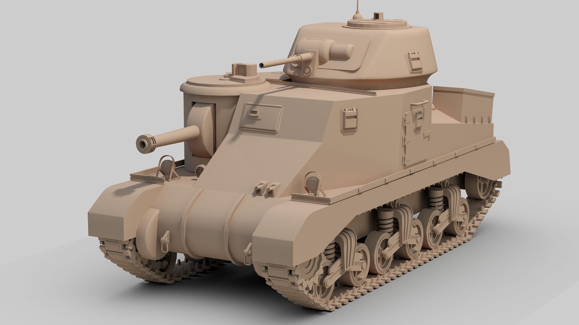 3D M3 Grant Tank - TurboSquid 1976607