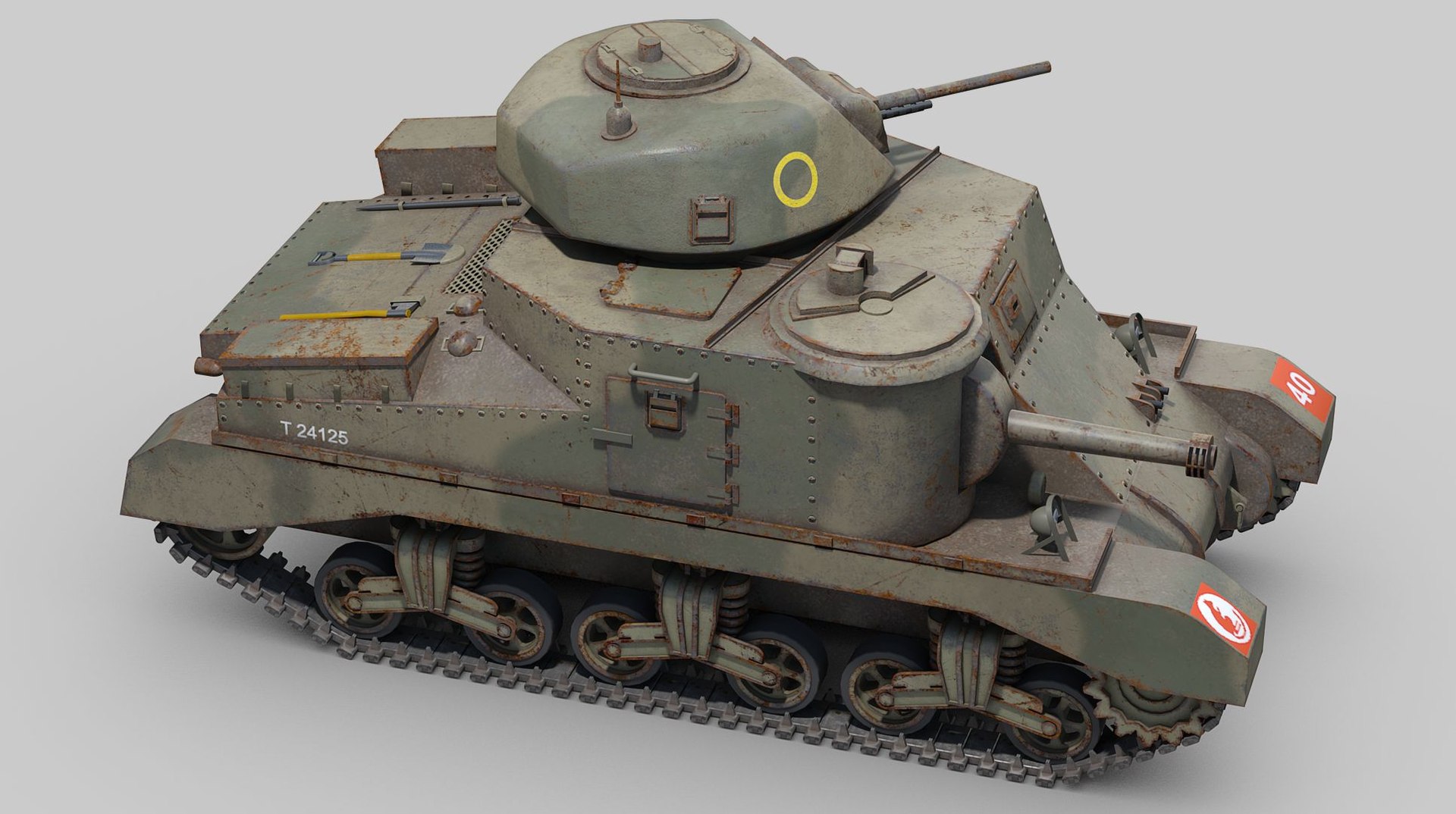 3D M3 Grant Tank - TurboSquid 1976607