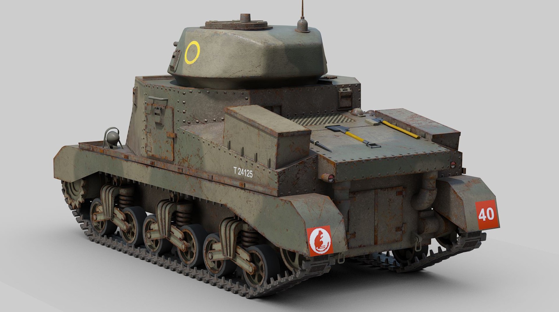 3D M3 Grant Tank - TurboSquid 1976607