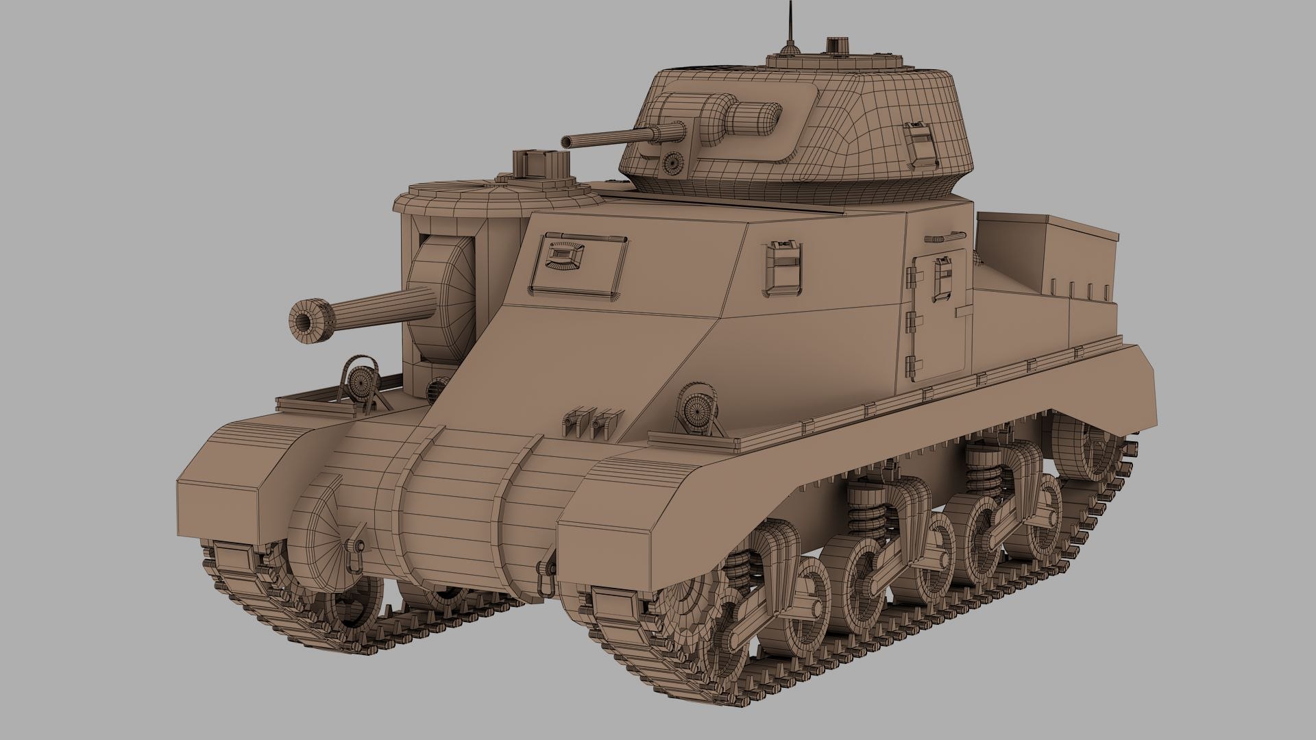 3D M3 Grant Tank - TurboSquid 1976607