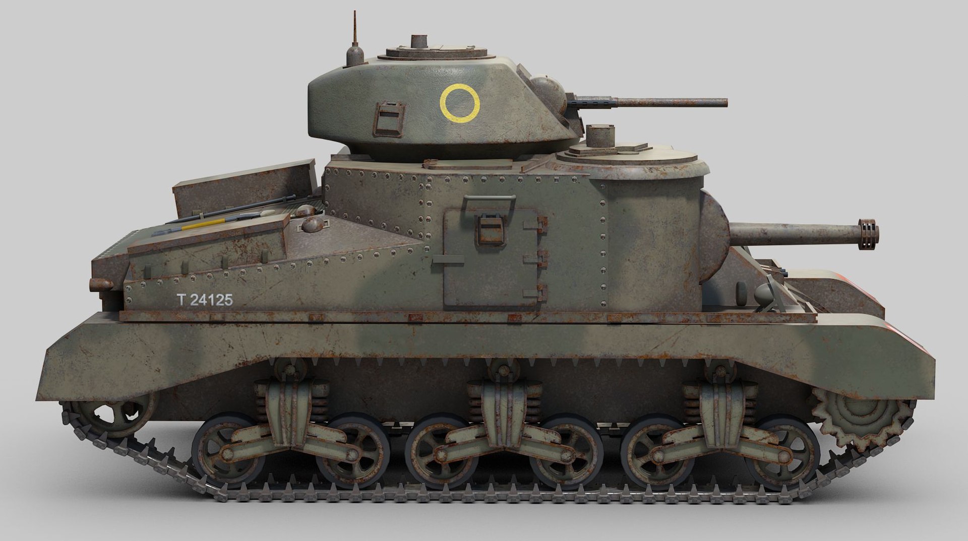 3D M3 Grant Tank - TurboSquid 1976607