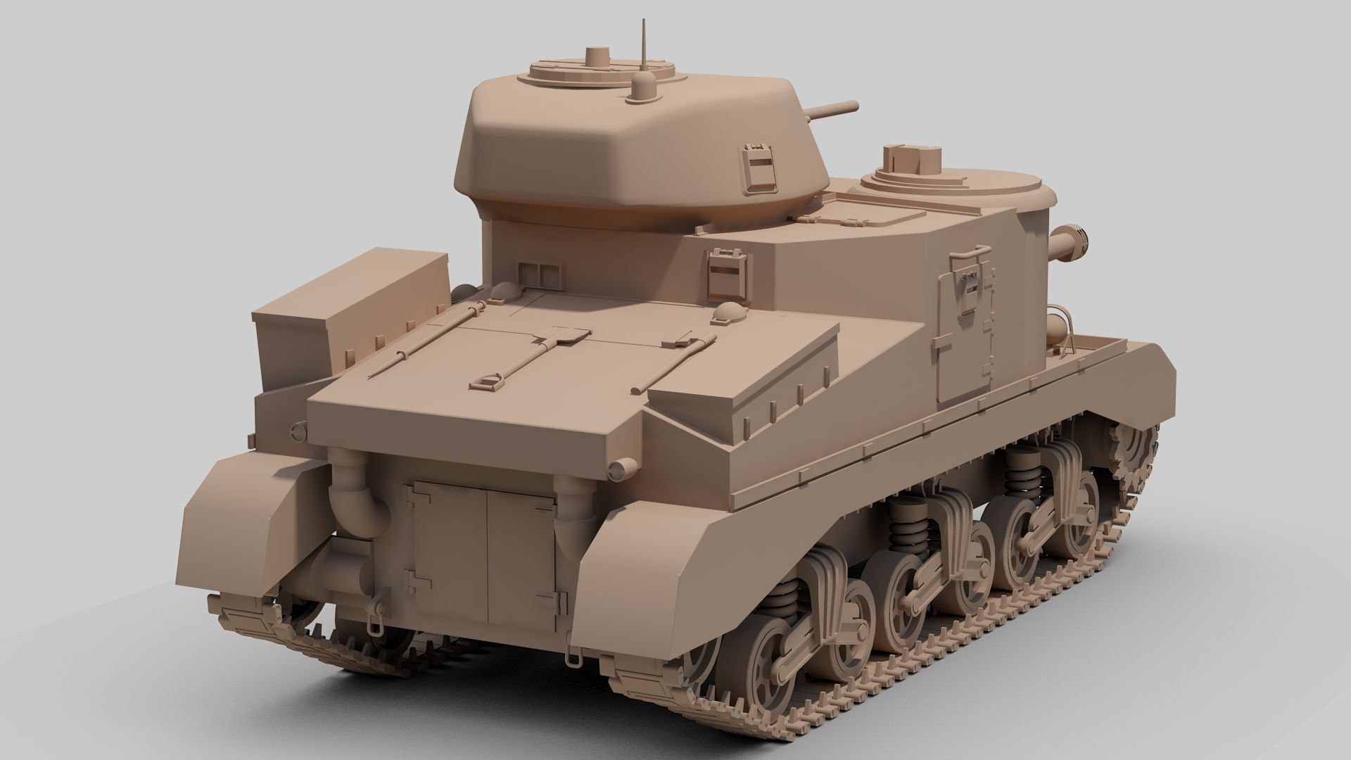 3D M3 Grant Tank - TurboSquid 1976607