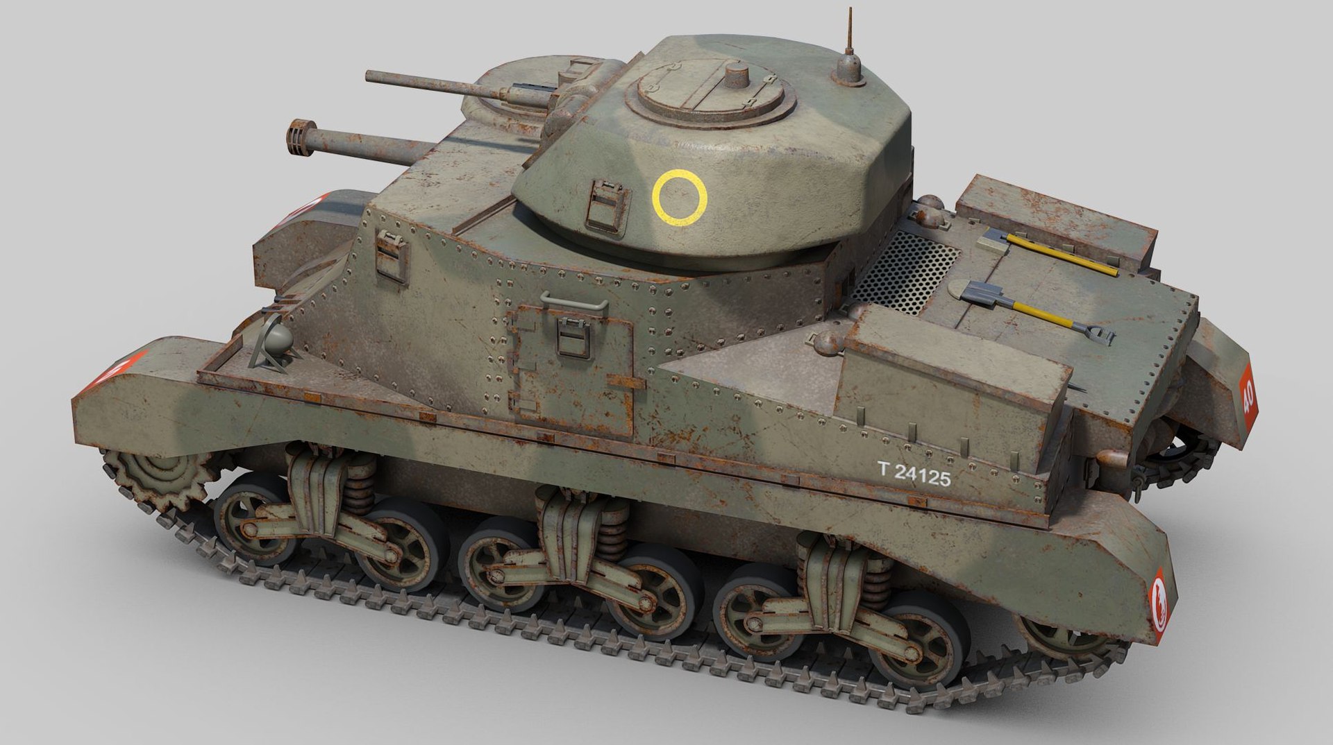 3D M3 Grant Tank - TurboSquid 1976607