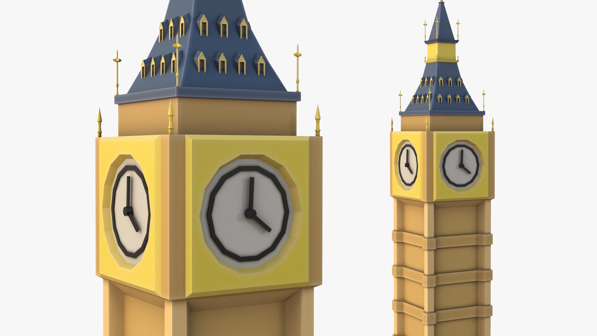 Low Poly Cartoon Towers Collection 3D Model - TurboSquid 2388880