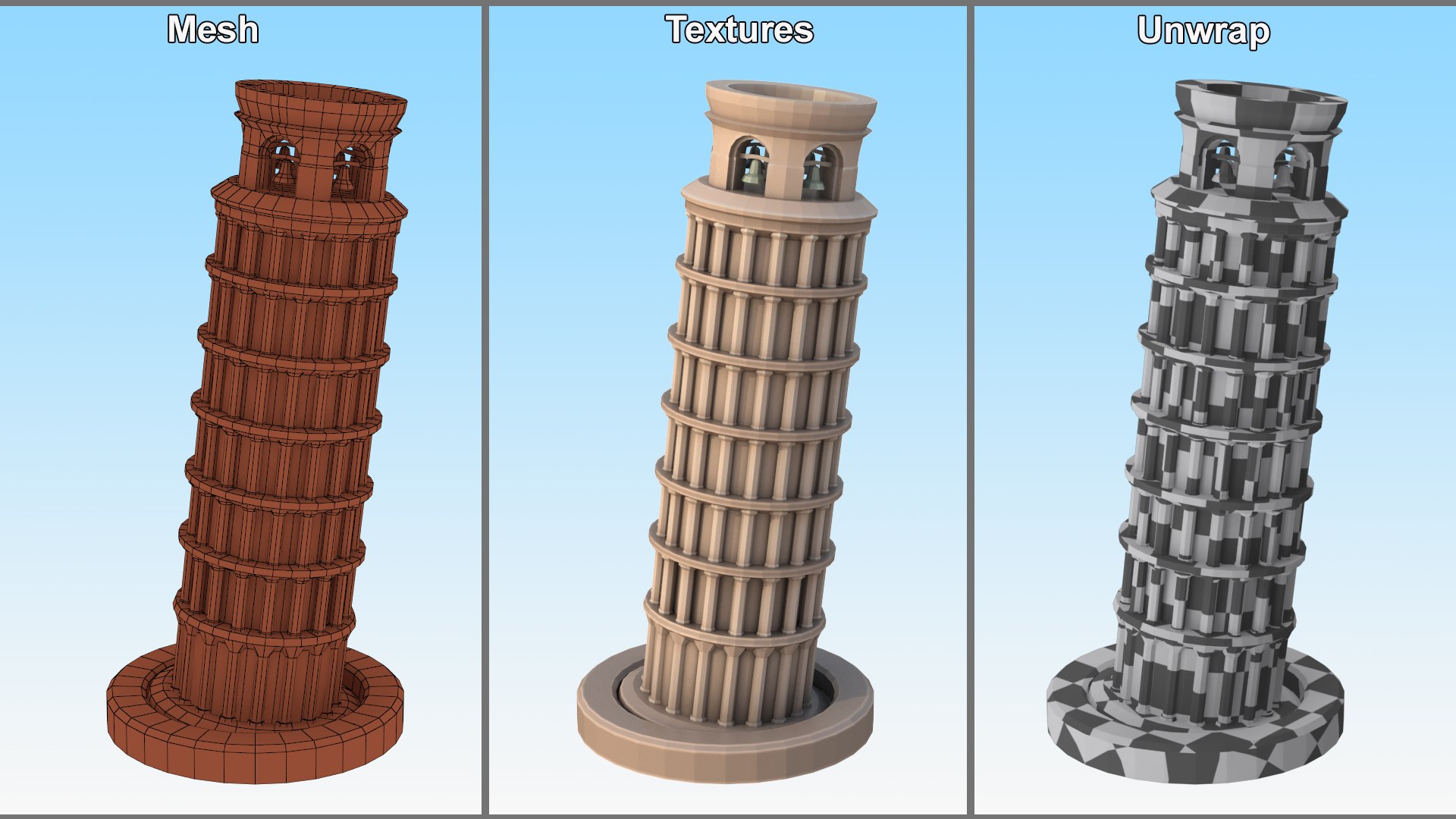 Low Poly Cartoon Towers Collection 3D Model - TurboSquid 2388880