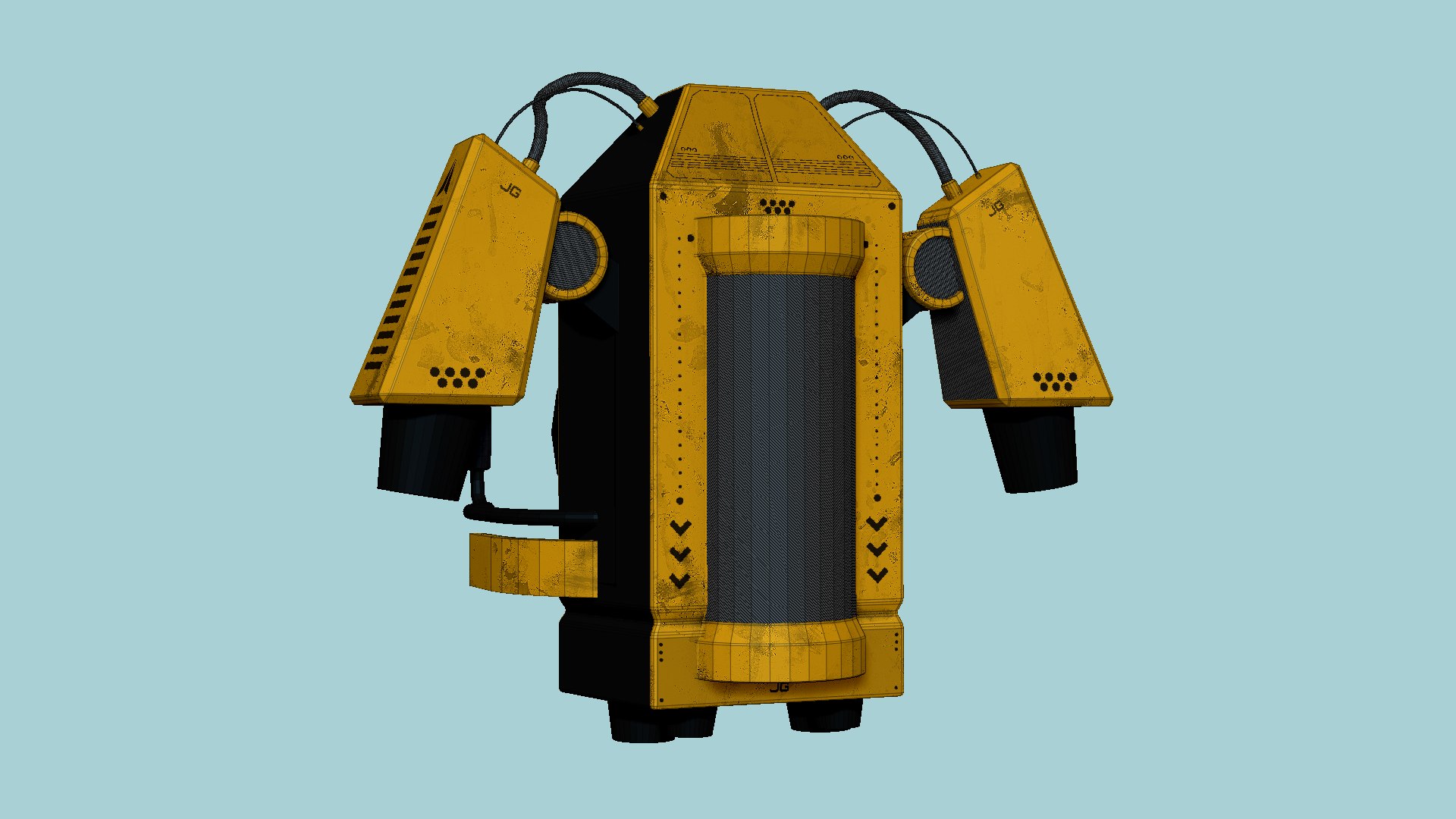 Jetpack G03 Yellow Black - SciFi Character Design 3D Model - TurboSquid ...