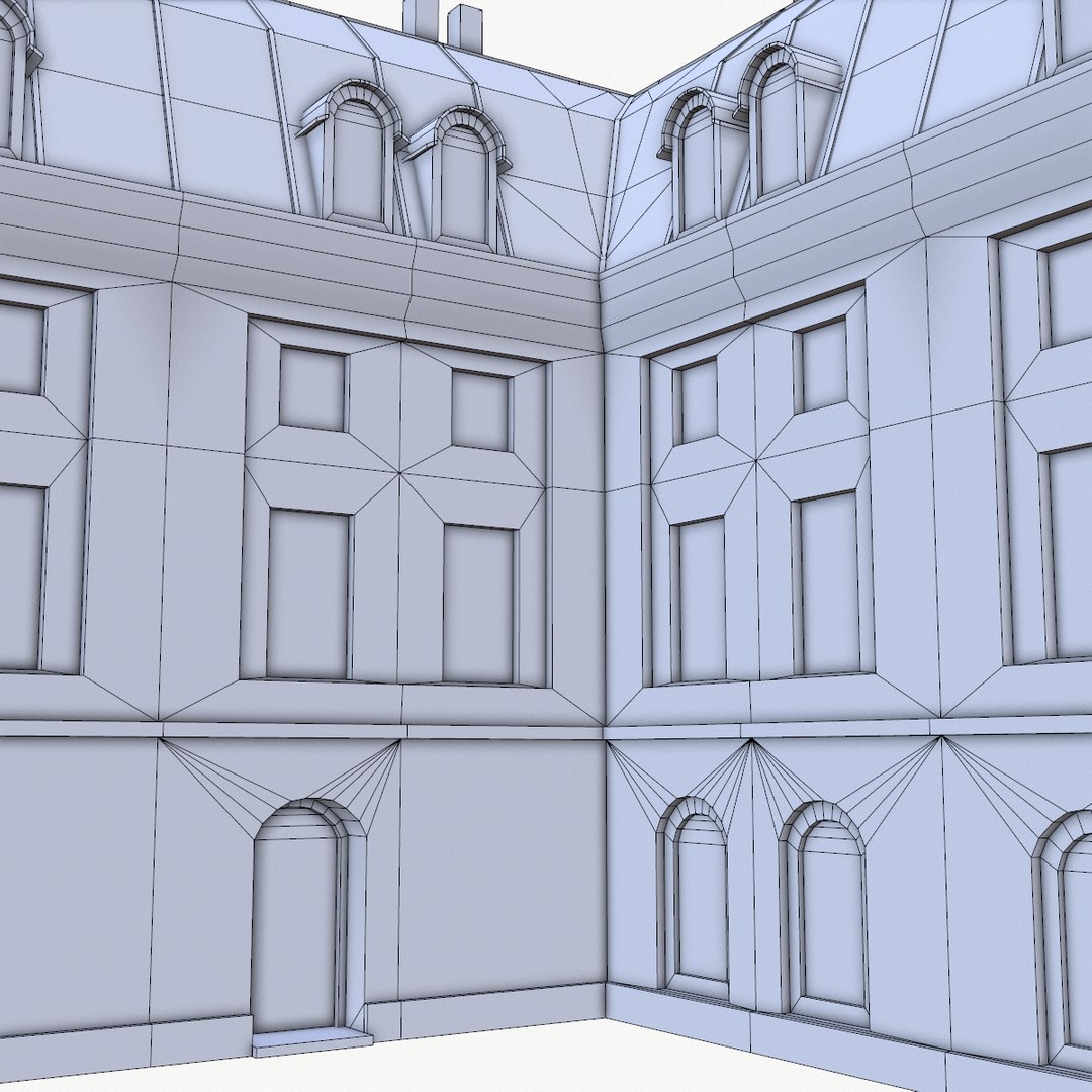 3D classical building model - TurboSquid 1337616