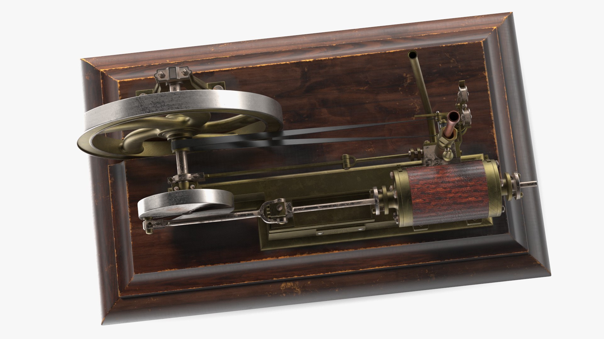 3D Model Miniature Steam Engine Brass Flywheel - TurboSquid 2390110