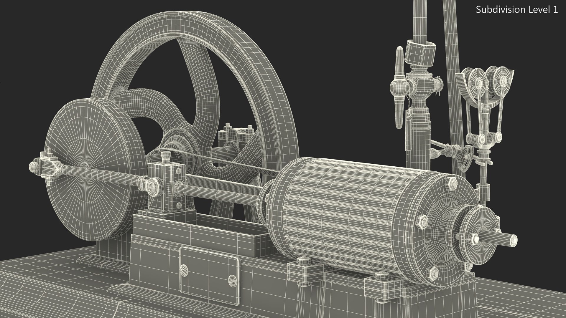 3D Model Miniature Steam Engine Brass Flywheel - TurboSquid 2390110