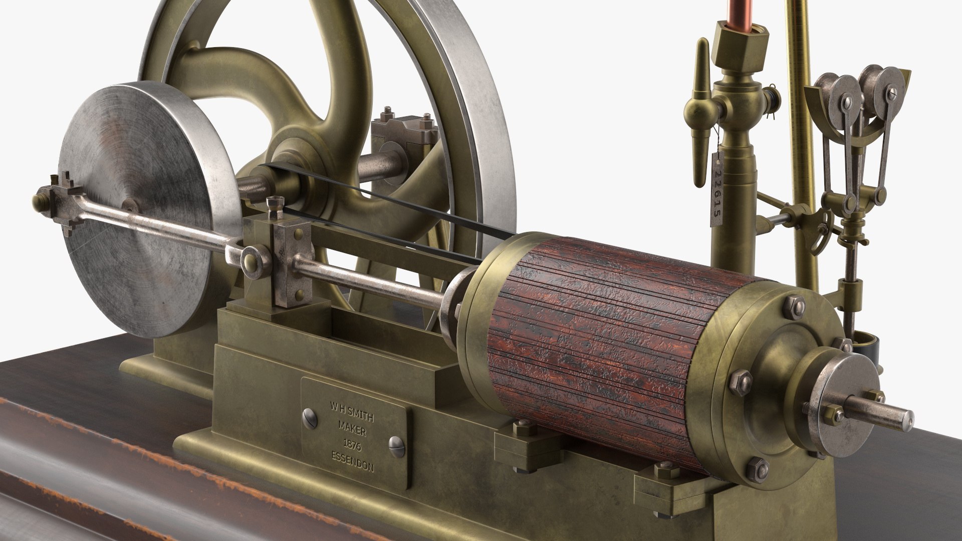 3D Model Miniature Steam Engine Brass Flywheel - TurboSquid 2390110