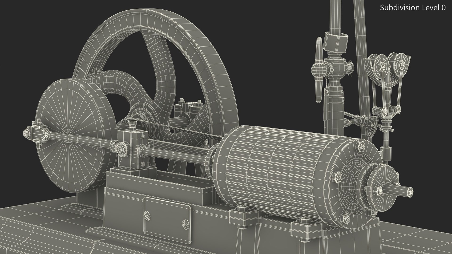 3D Model Miniature Steam Engine Brass Flywheel - TurboSquid 2390110