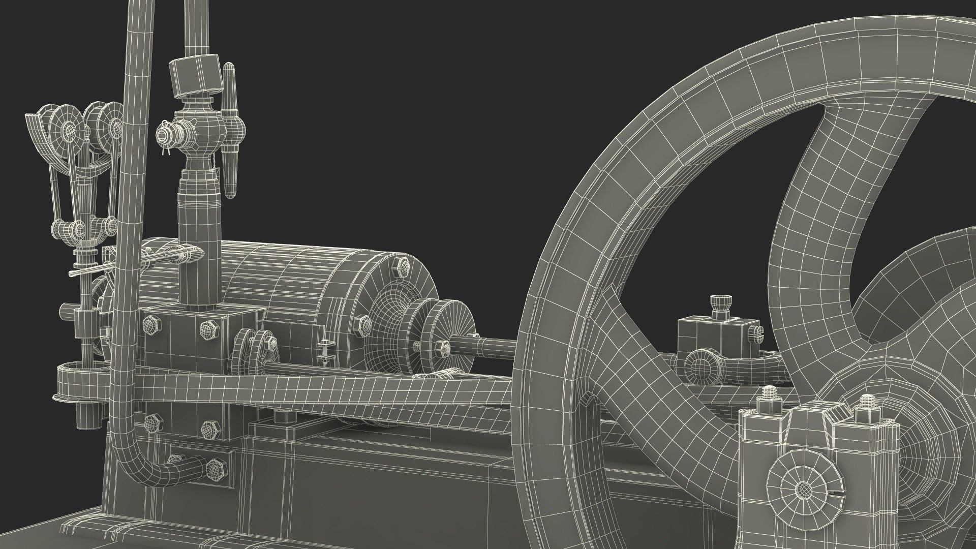 3D Model Miniature Steam Engine Brass Flywheel - TurboSquid 2390110