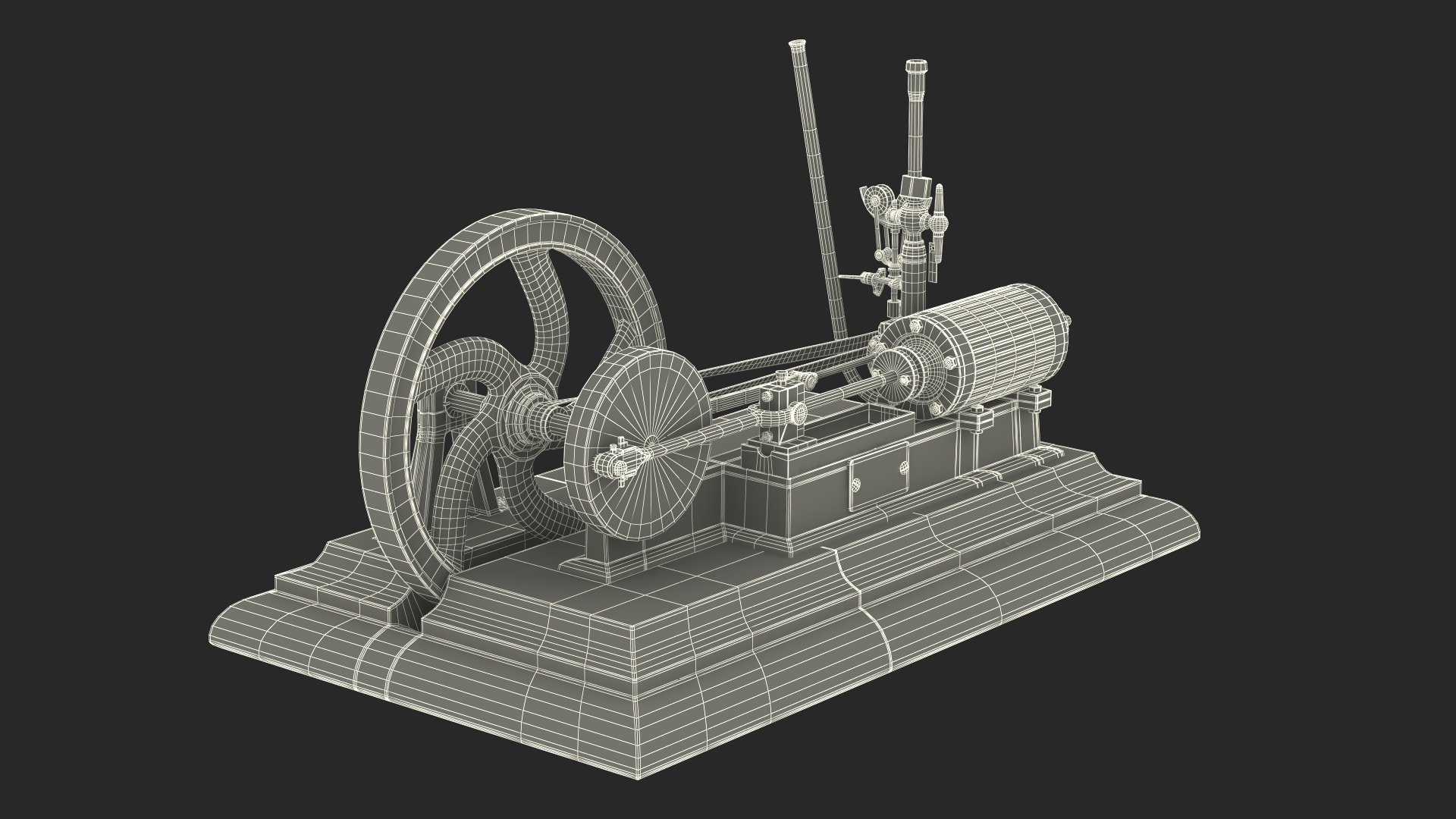 3D Model Miniature Steam Engine Brass Flywheel - TurboSquid 2390110