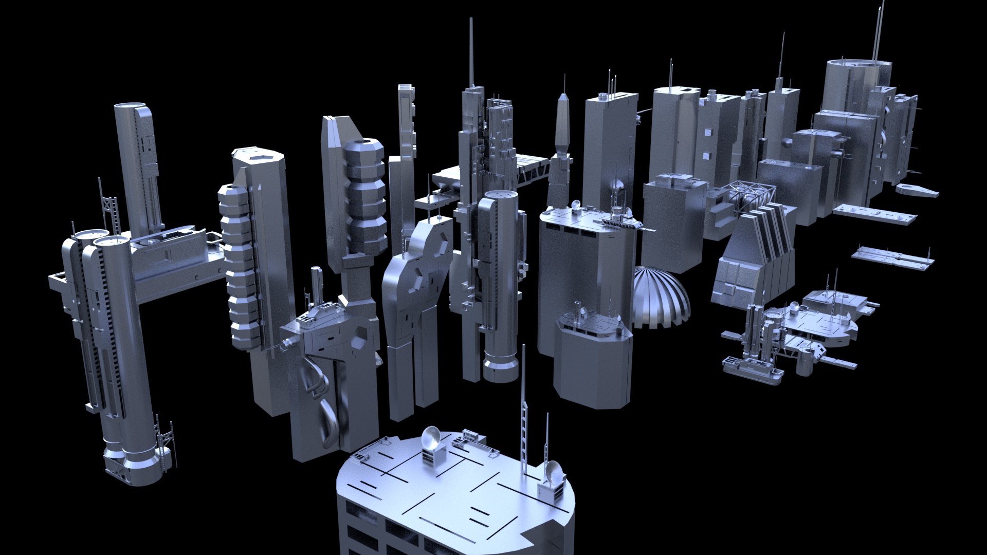 Sci-fi Kit Bash - 3D Model - TurboSquid 1581400